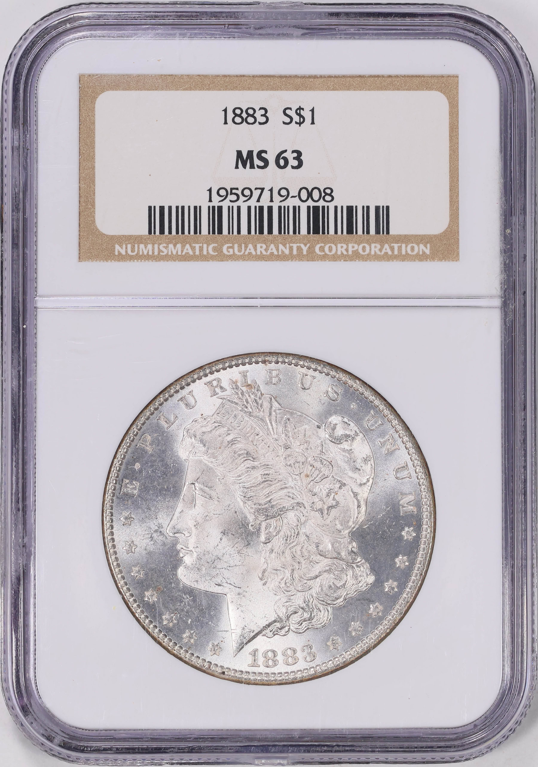 1883 Morgan Silver Dollar NGC MS-63 (Item 1758640) | GreatCollections Coin Auctions