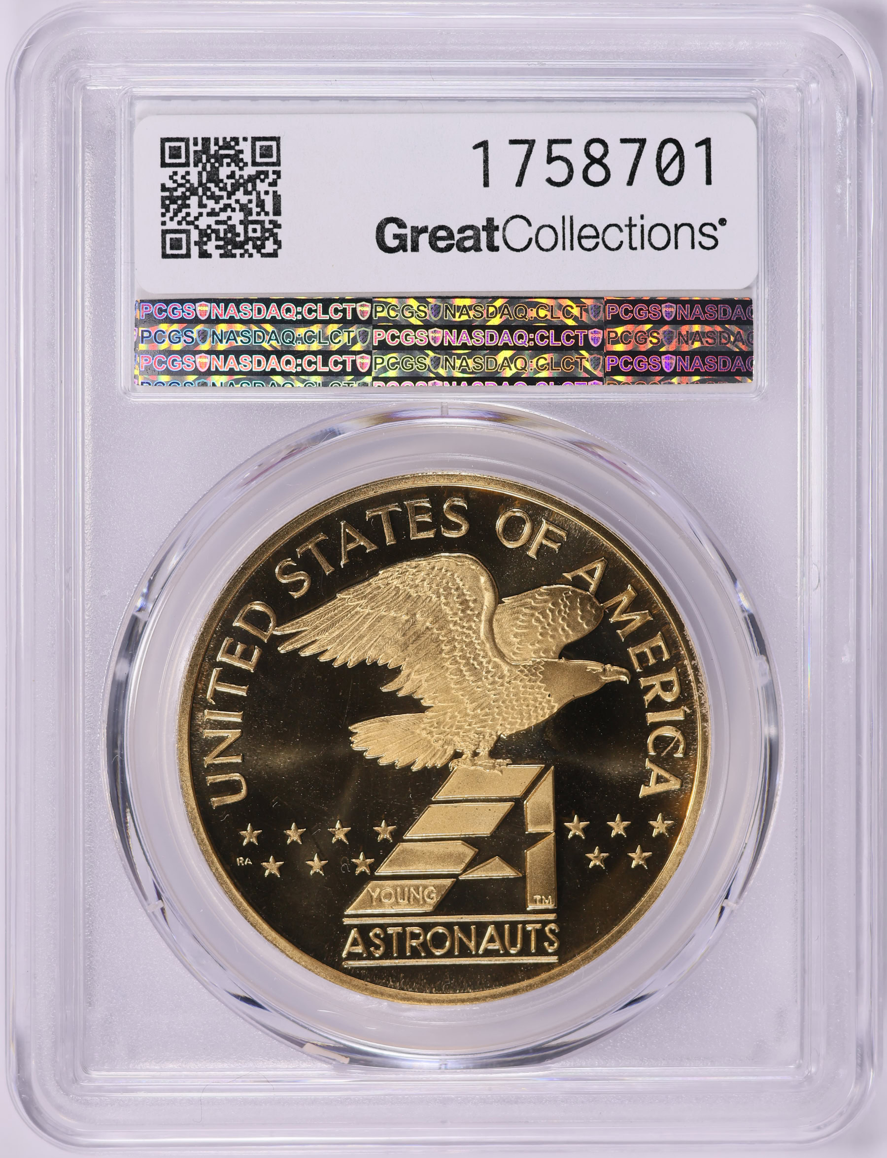 1988-P Young Astronauts Space Shuttle Bronze Medal PCGS Proof-65 DCAM ...