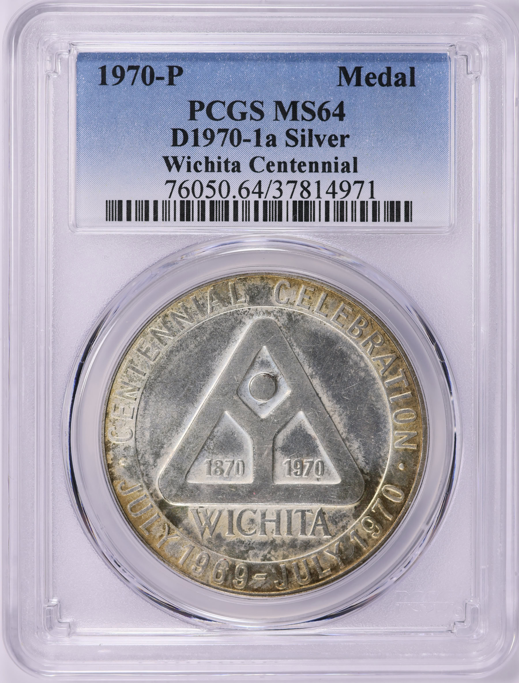 1970-P Wichita Centennial Silver Medal D1970-1a PCGS MS-64 (Item ...