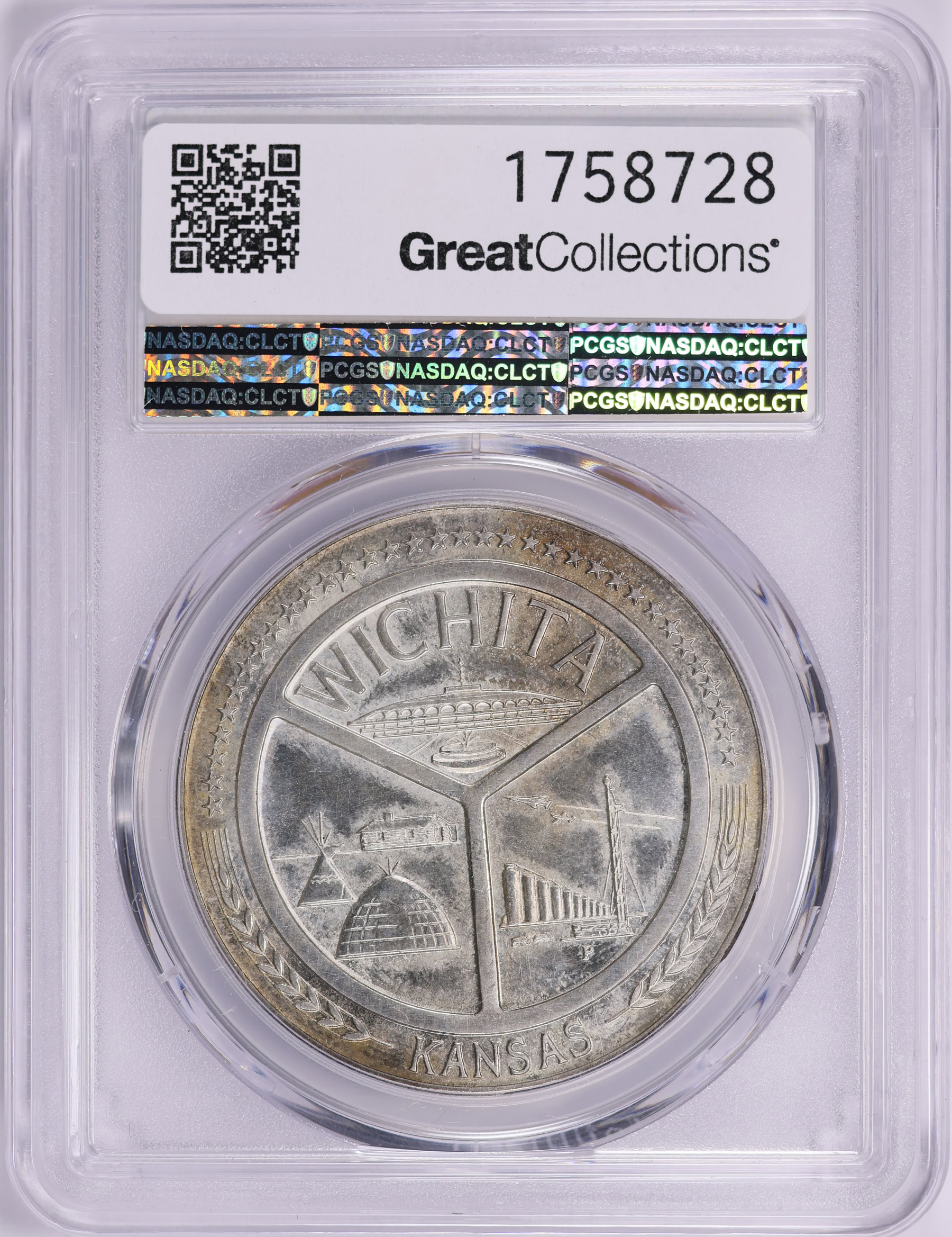 1970-P Wichita Centennial Silver Medal D1970-1a PCGS MS-64 (Item ...