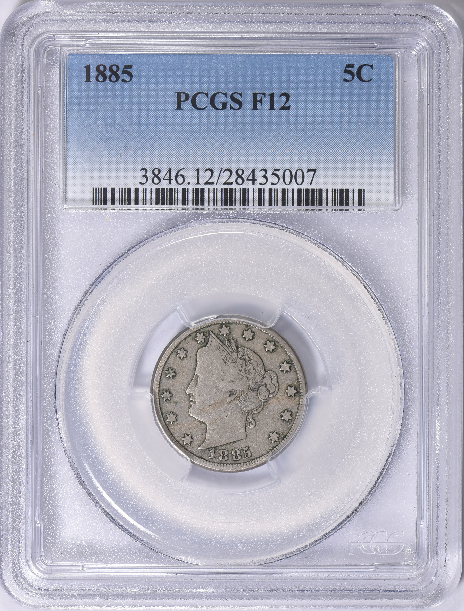 1885 Liberty Nickel PCGS F-12 (Item 1758849) | GreatCollections Coin ...