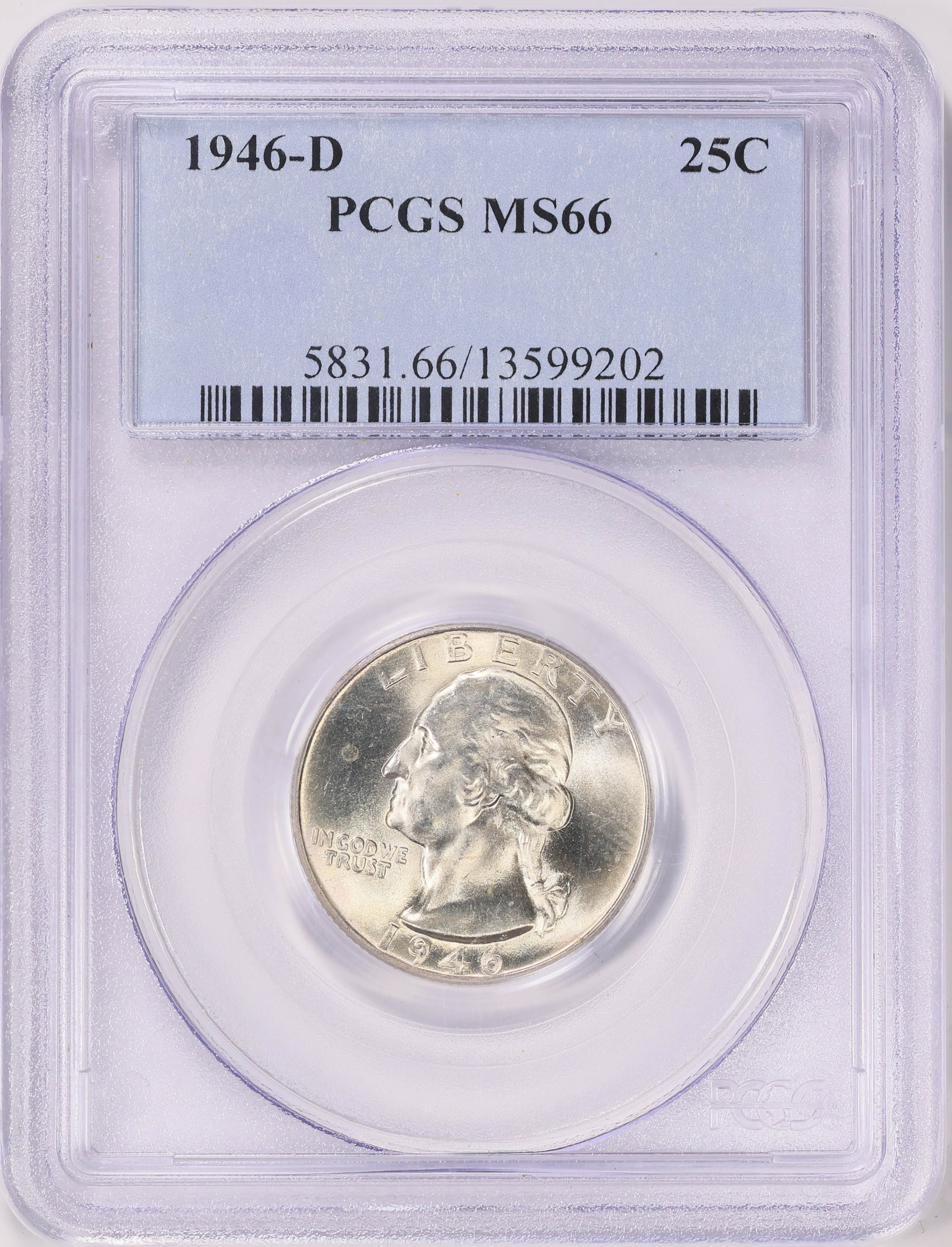 1946-D Washington Quarter PCGS MS-66 (Item 1758976) | GreatCollections Coin Auctions