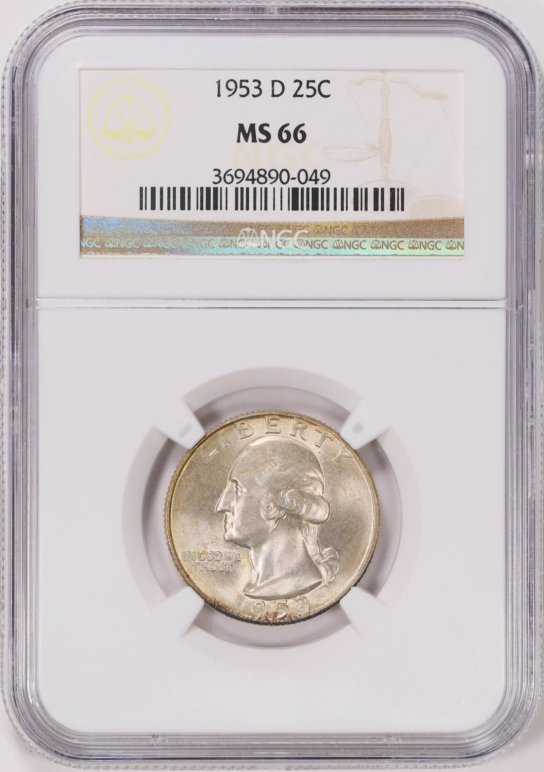 1953-D Washington Quarter NGC MS-66 (Item 1758999) | GreatCollections Coin Auctions