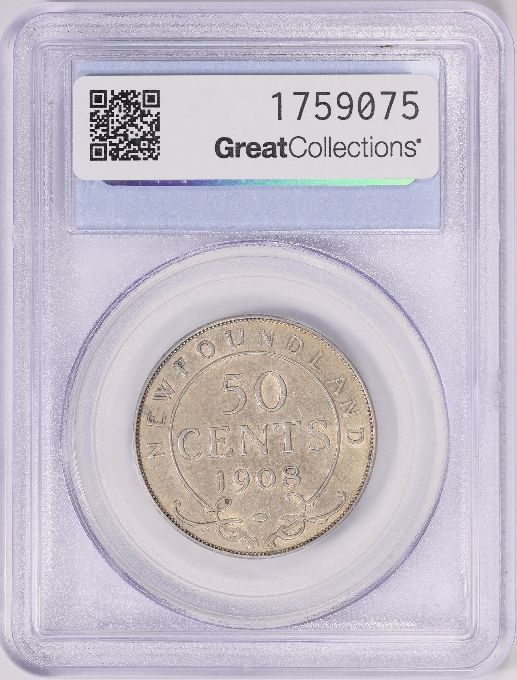 Canada - Newfoundland 1908 Silver 50 Cents KM-11 PCGS AU-55 (Item ...