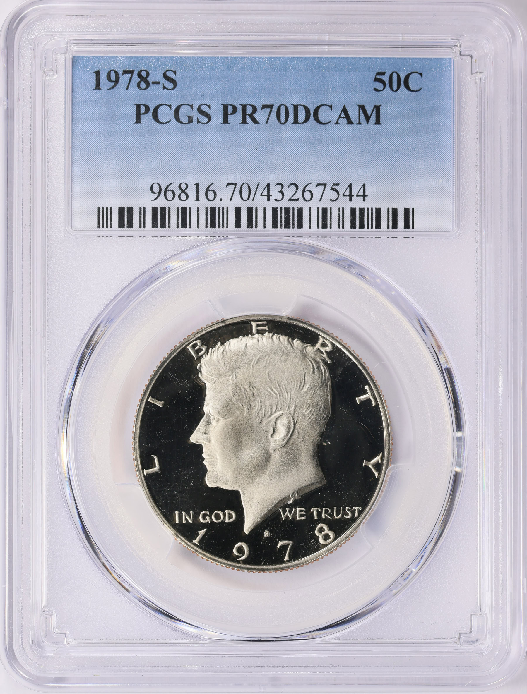 1978-S Kennedy Half Dollar PCGS Proof-70 DCAM (Item 1759132) | GreatCollections Coin Auctions