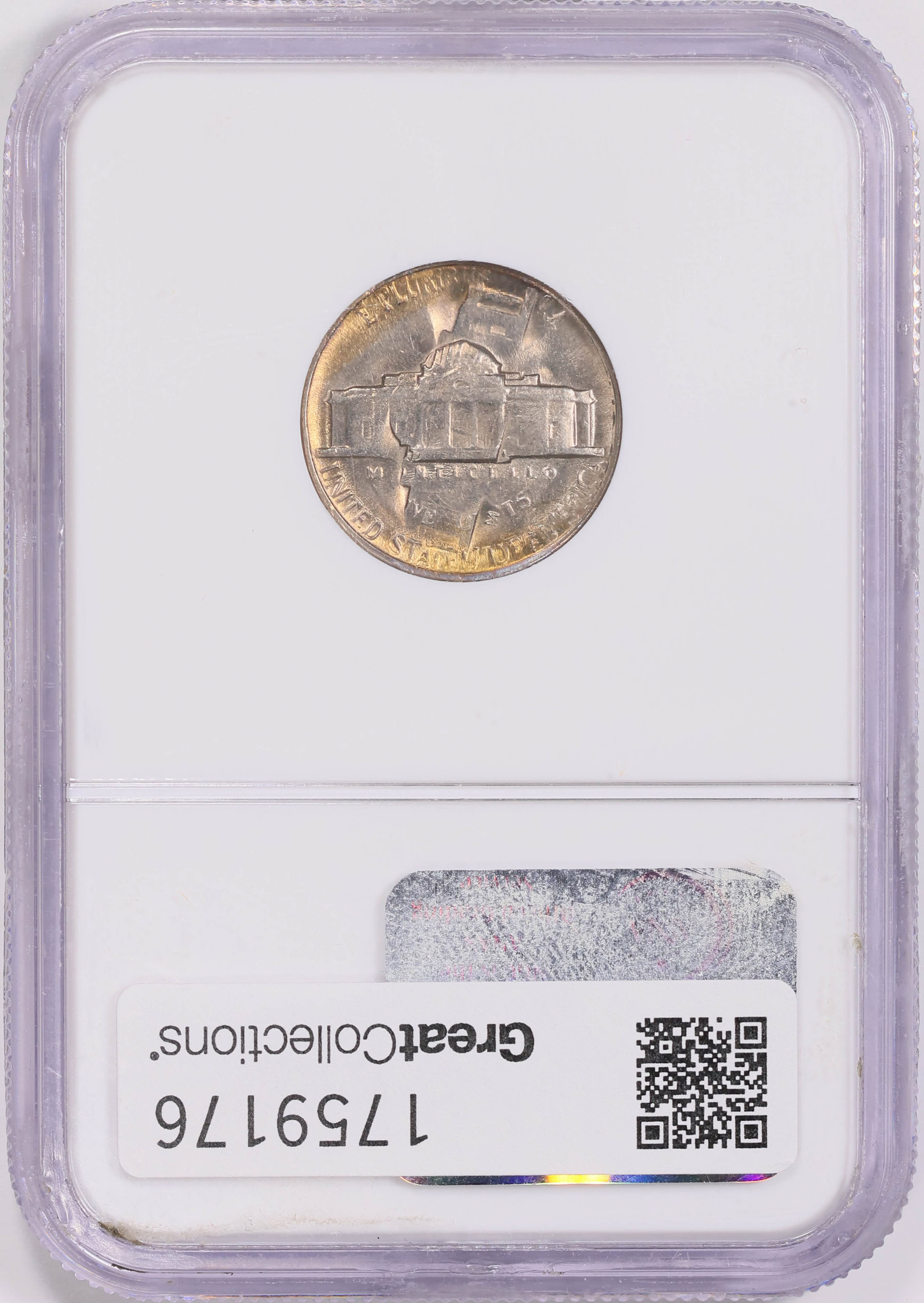 Mint Error 1966 Jefferson Nickel Double Struck Rotated in Collar NGC MS ...