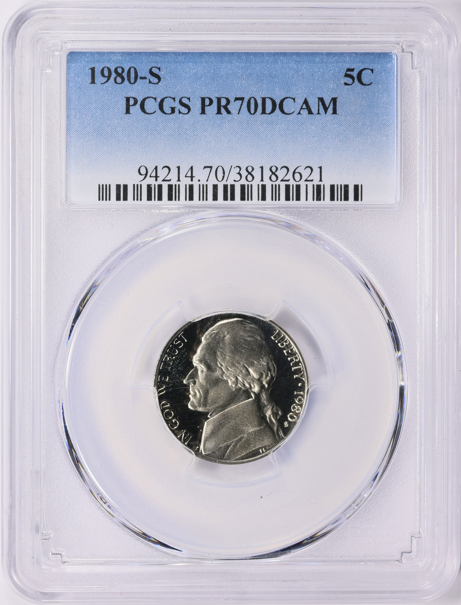 1980-S Jefferson Nickel PCGS Proof-70 DCAM (Item 1759228 ...