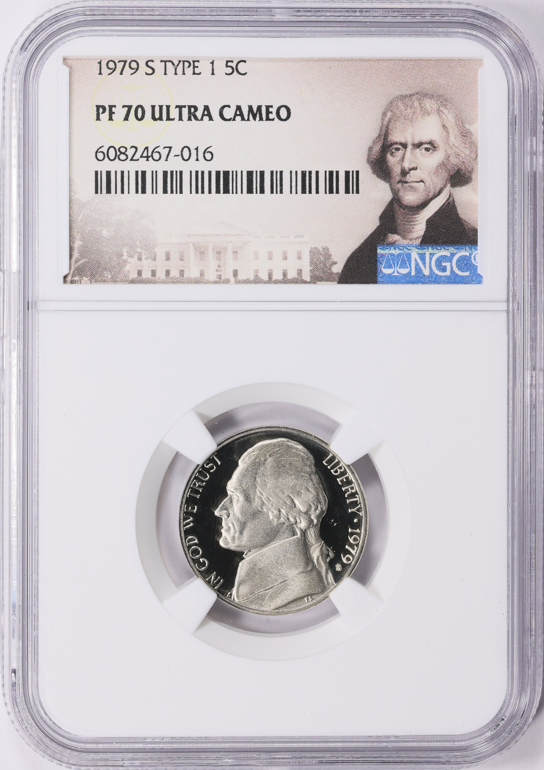1979-S Jefferson Nickel Type 1 NGC Proof-70 UC (Jefferson Label) (Item ...