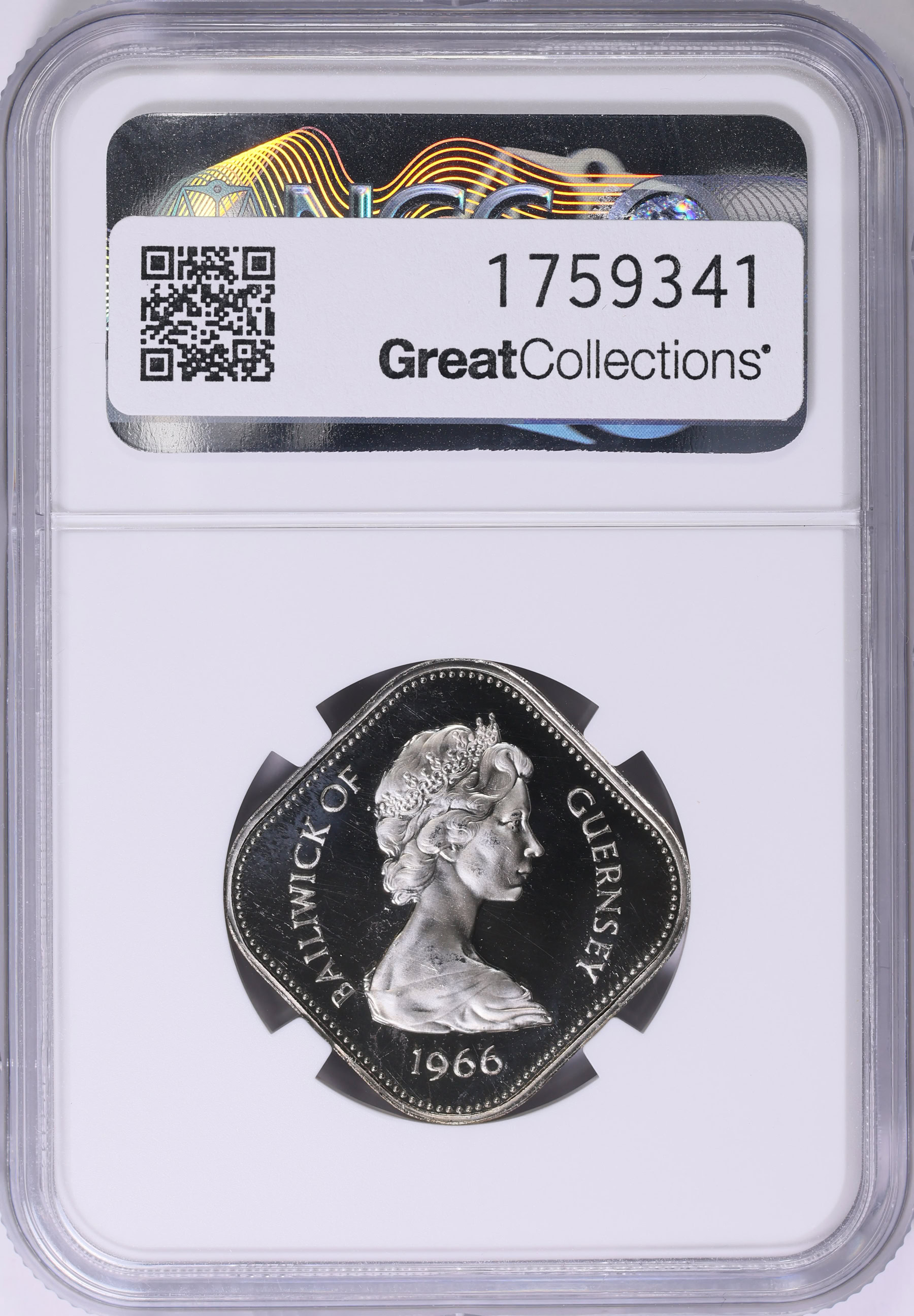 Guernsey 1966 10 Shillings Norman Conquest 900th Anniversary KM-19 NGC ...