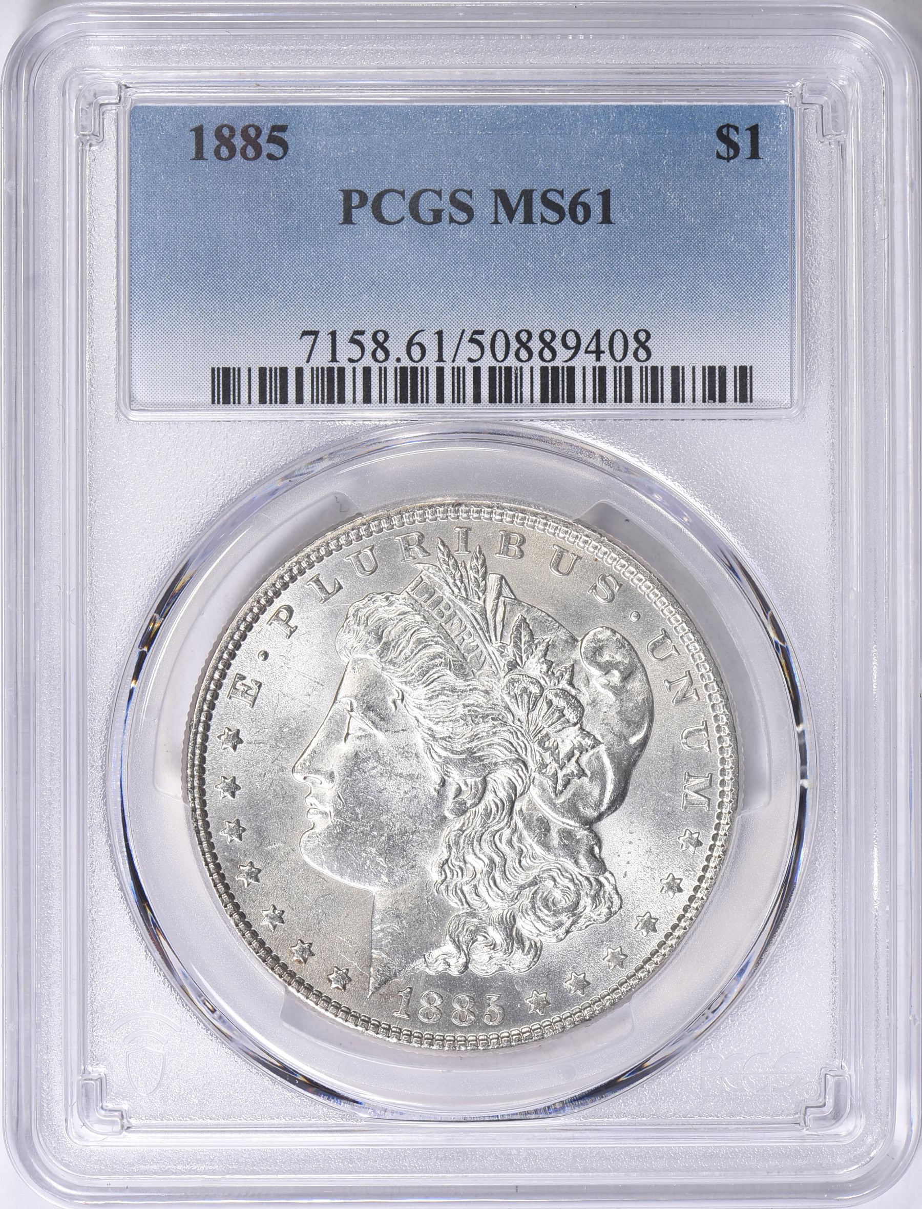 1885 Morgan Silver Dollar PCGS MS-61 (Item 1759486) | GreatCollections Coin Auctions