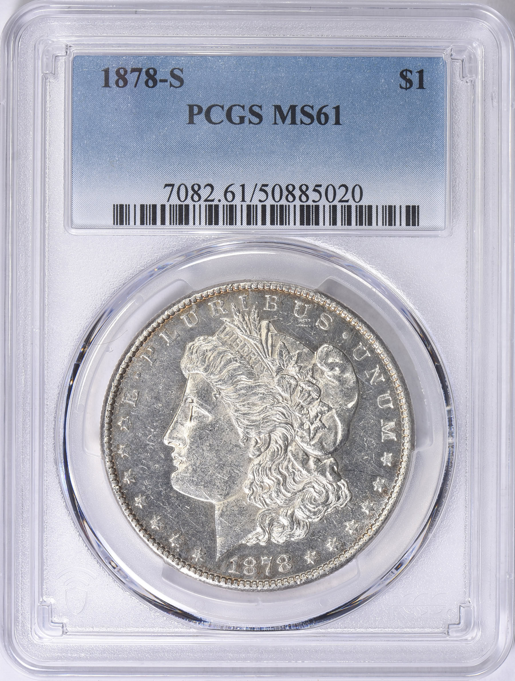 1878-S Morgan Silver Dollar PCGS MS-61 (Item 1759521) | GreatCollections Coin Auctions