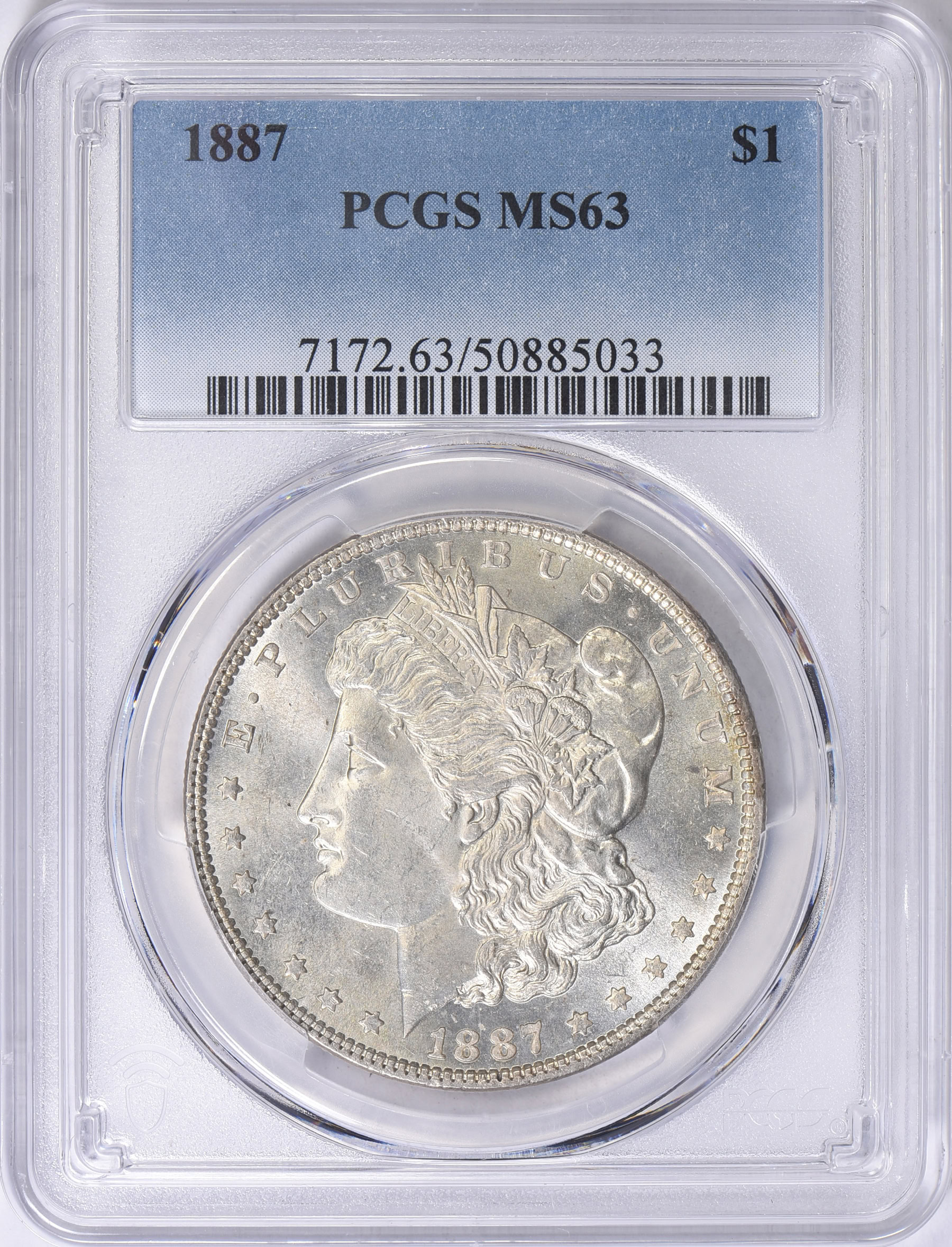 1887 Morgan Silver Dollar PCGS MS-63 (Item 1759524) | GreatCollections Coin Auctions