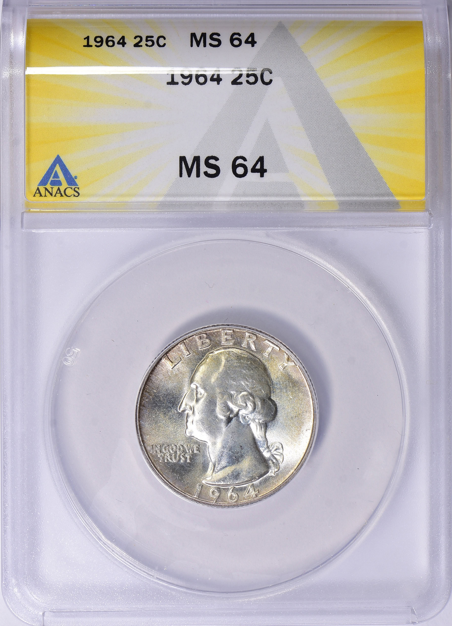 1964 Washington Quarter ANACS MS-64 (Item 1759533) | GreatCollections ...