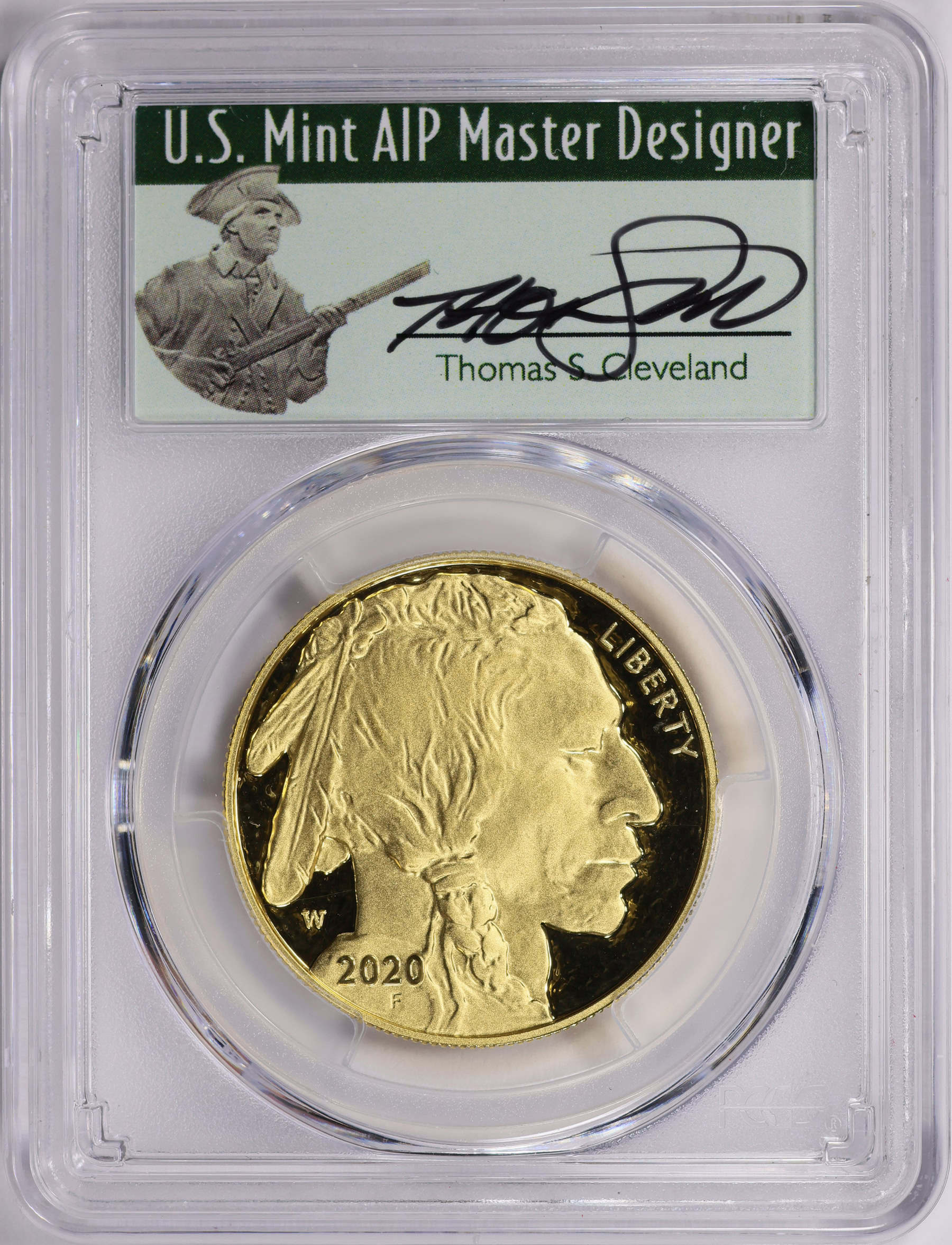 2020-W $50 One-Ounce Gold American Buffalo First Day of Issue PCGS Proof-70 DCAM (Thomas ...