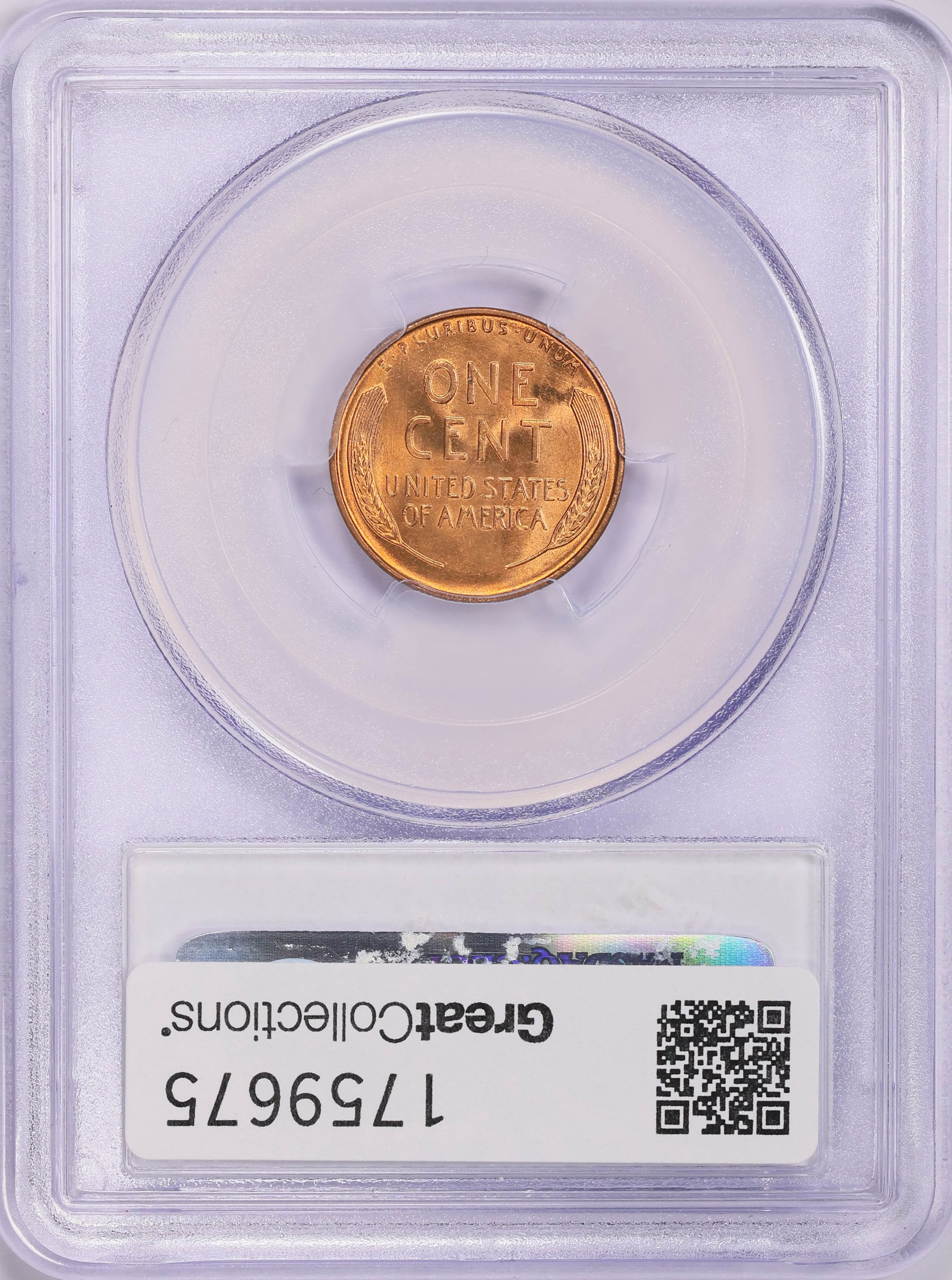 1939 Lincoln Cent PCGS MS-65 RD (Item 1759675) | GreatCollections Coin Auctions