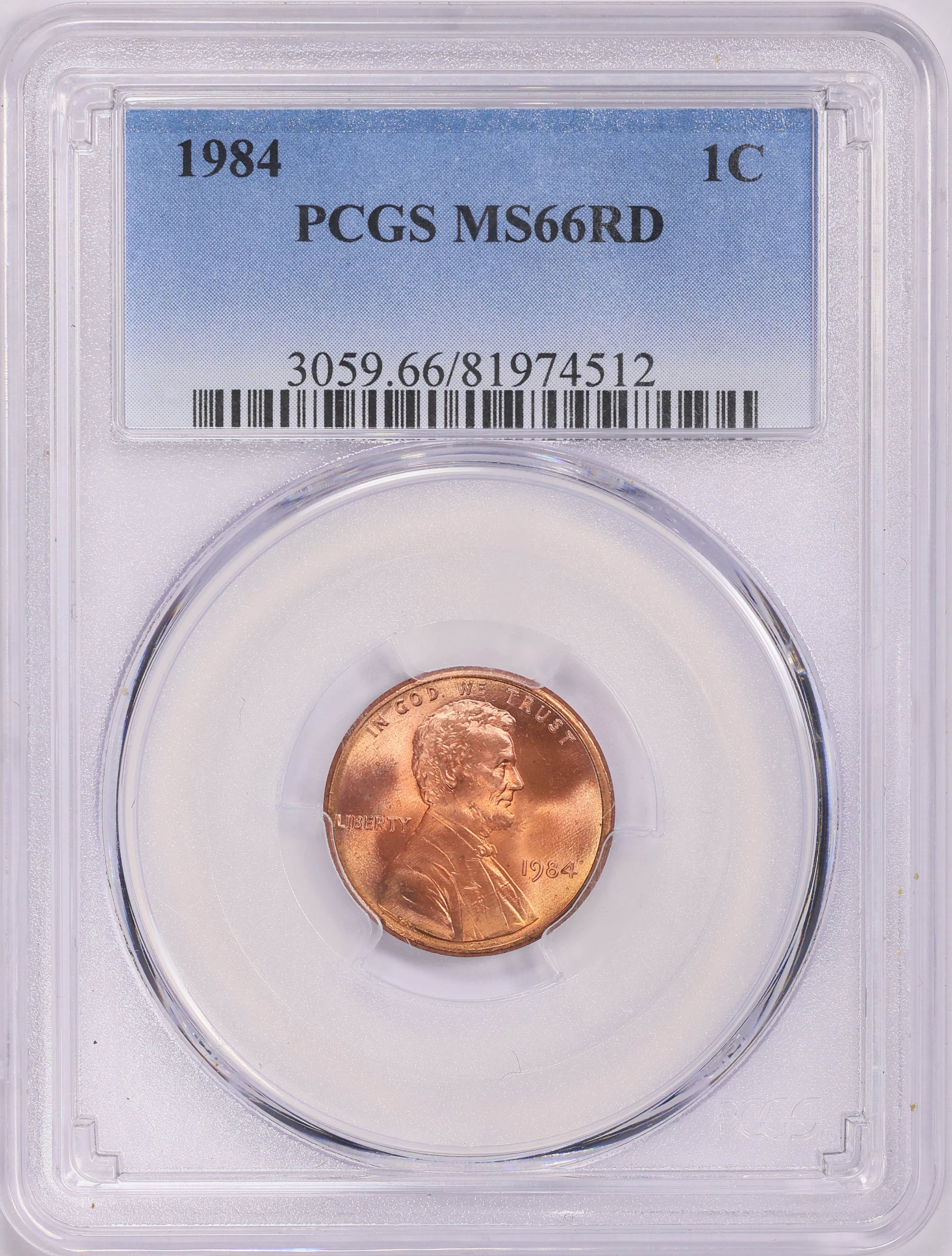 1984 Lincoln Cent PCGS MS-66 RD (Item 1759693) | GreatCollections Coin Auctions
