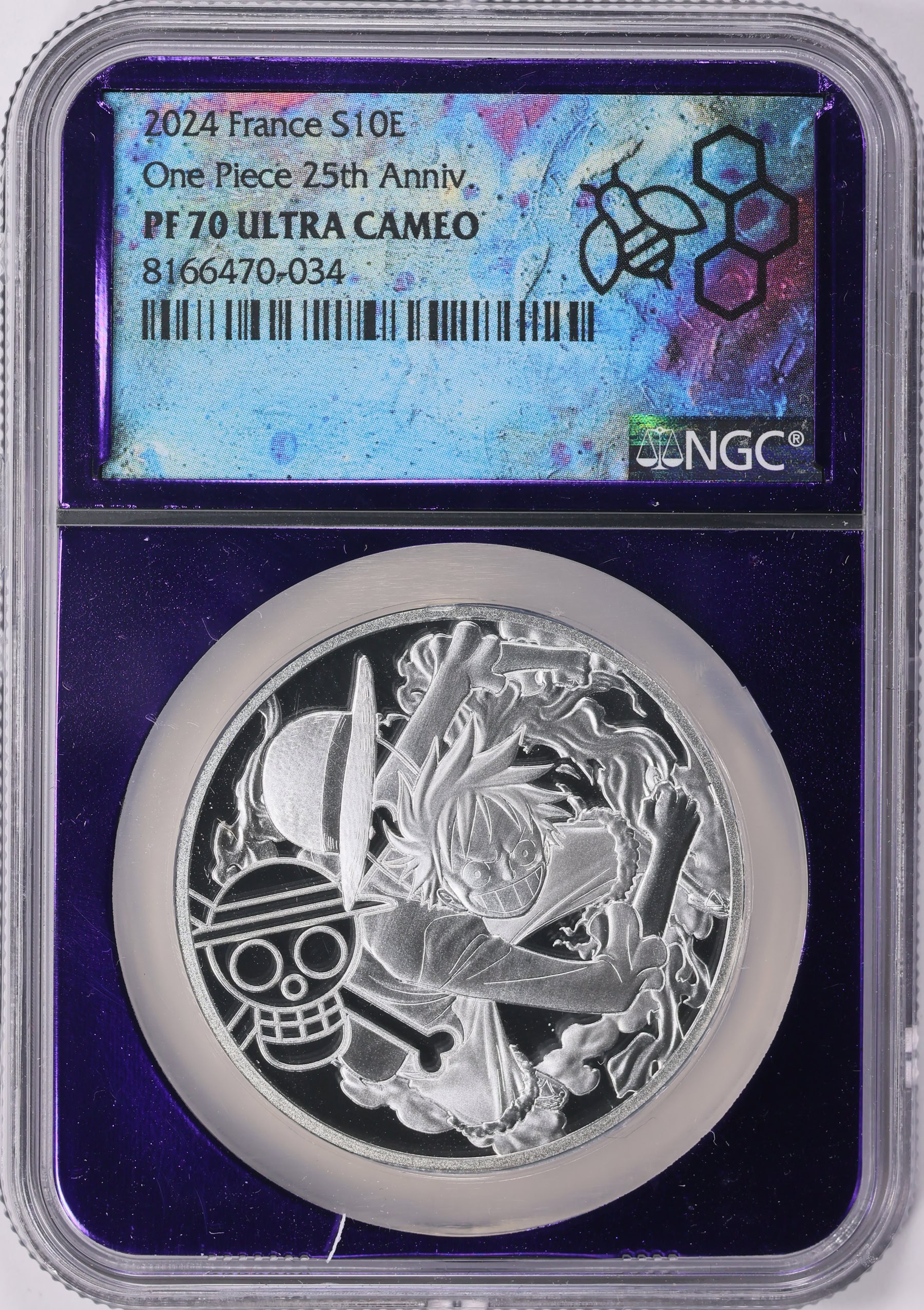 France 2024 Silver €10 One Piece 25th Anniversary NGC Proof-70 UC ...