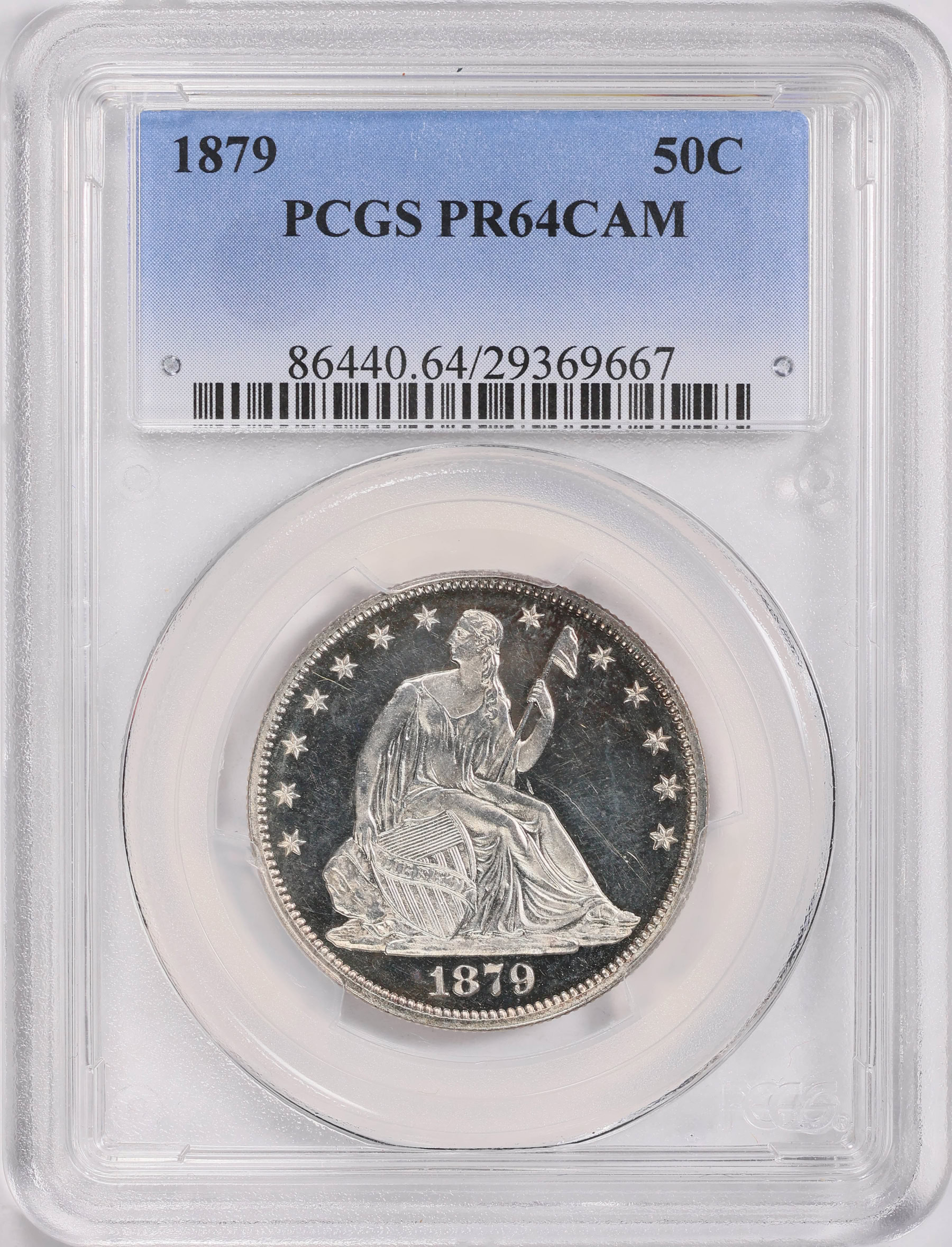 1879 Seated Liberty Half Dollar PCGS Proof-64 CAMEO (Toned) (Item 1760228) | GreatCollections ...