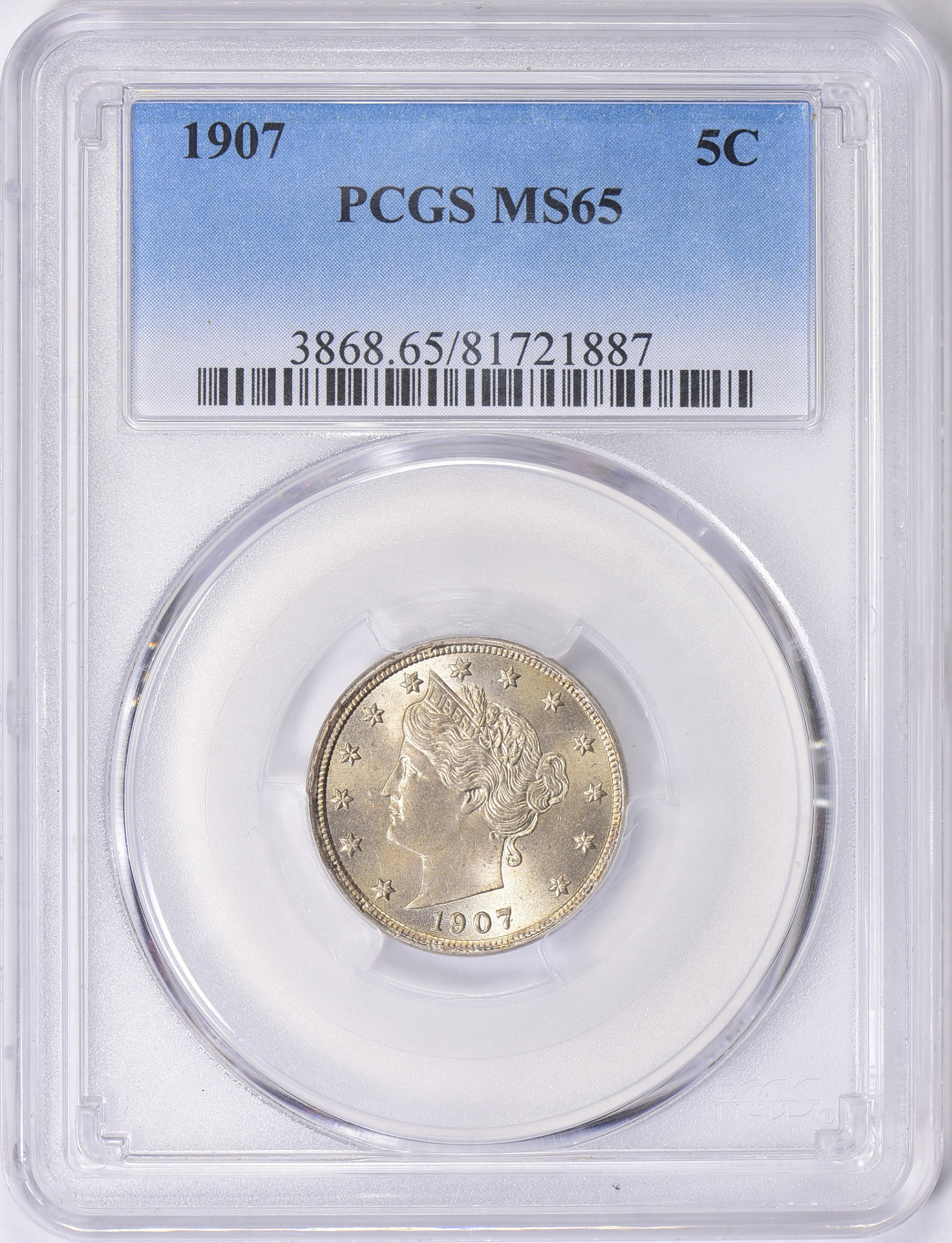 1907 Liberty Nickel PCGS MS-65 (Item 1760256) | GreatCollections Coin ...