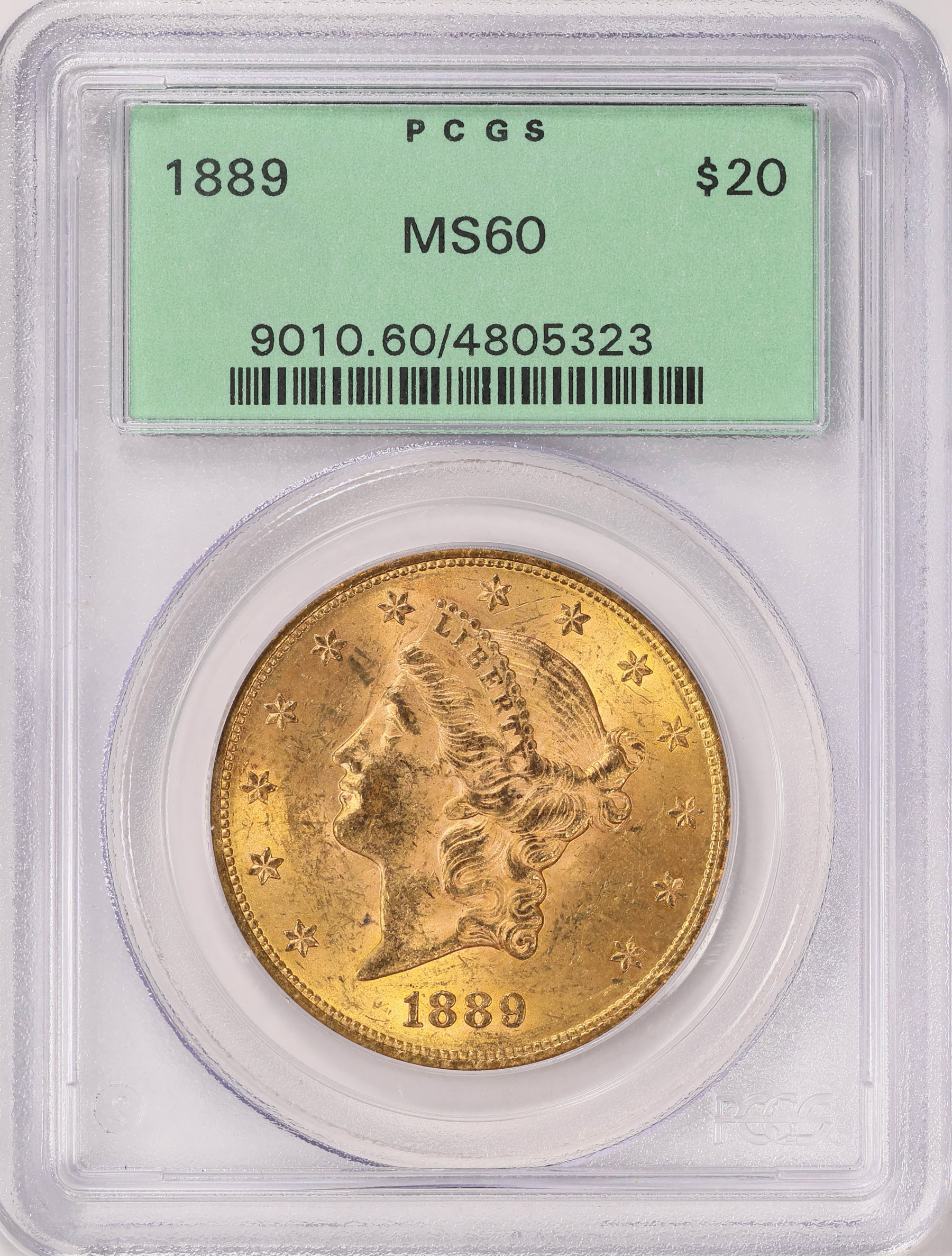 1889 Liberty Gold Double Eagle PCGS MS-60 OGH (Item 1760316 ...
