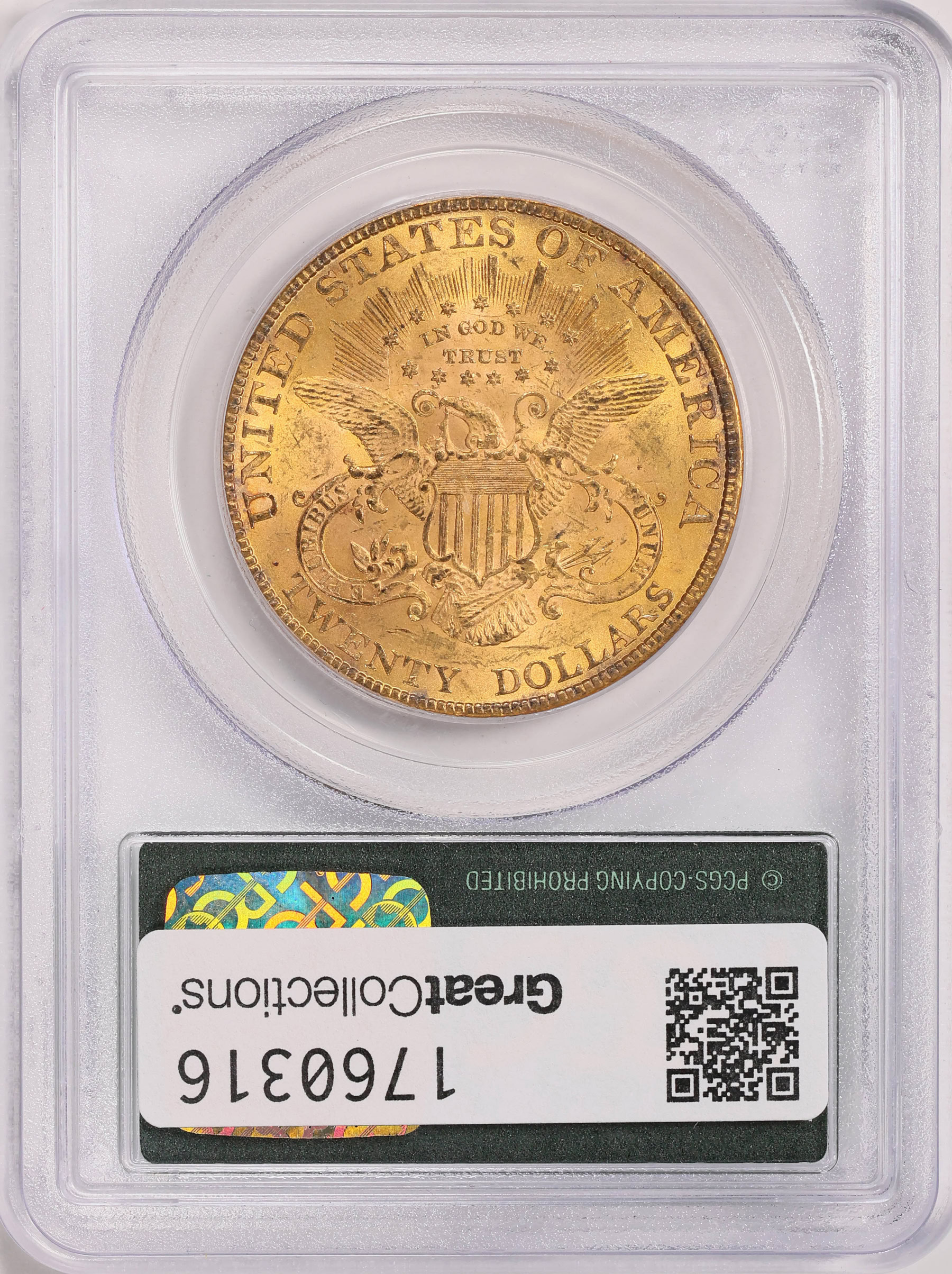 1889 Liberty Gold Double Eagle PCGS MS-60 OGH (Item 1760316) | GreatCollections Coin Auctions