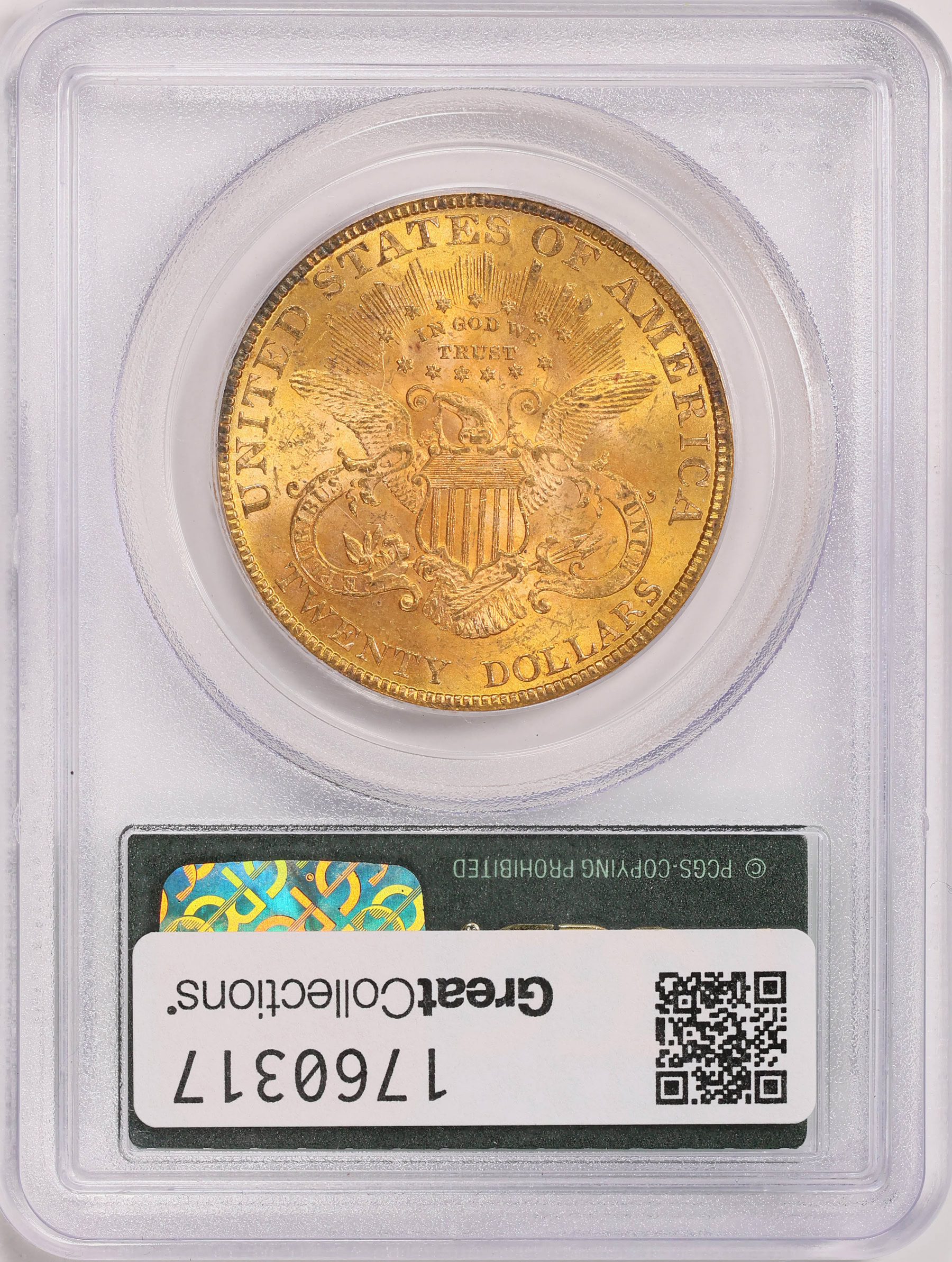 1889 Liberty Gold Double Eagle PCGS MS-60 OGH (Item 1760317) | GreatCollections Coin Auctions