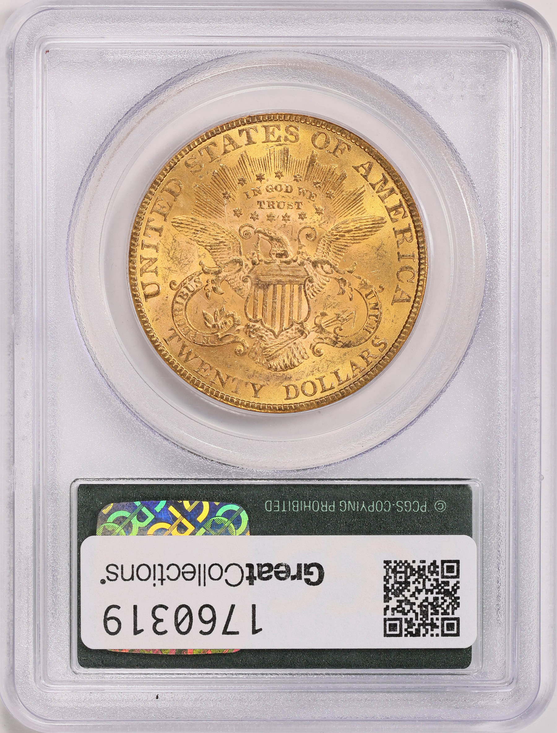 1889 Liberty Gold Double Eagle PCGS MS-60 OGH (Item 1760319) | GreatCollections Coin Auctions