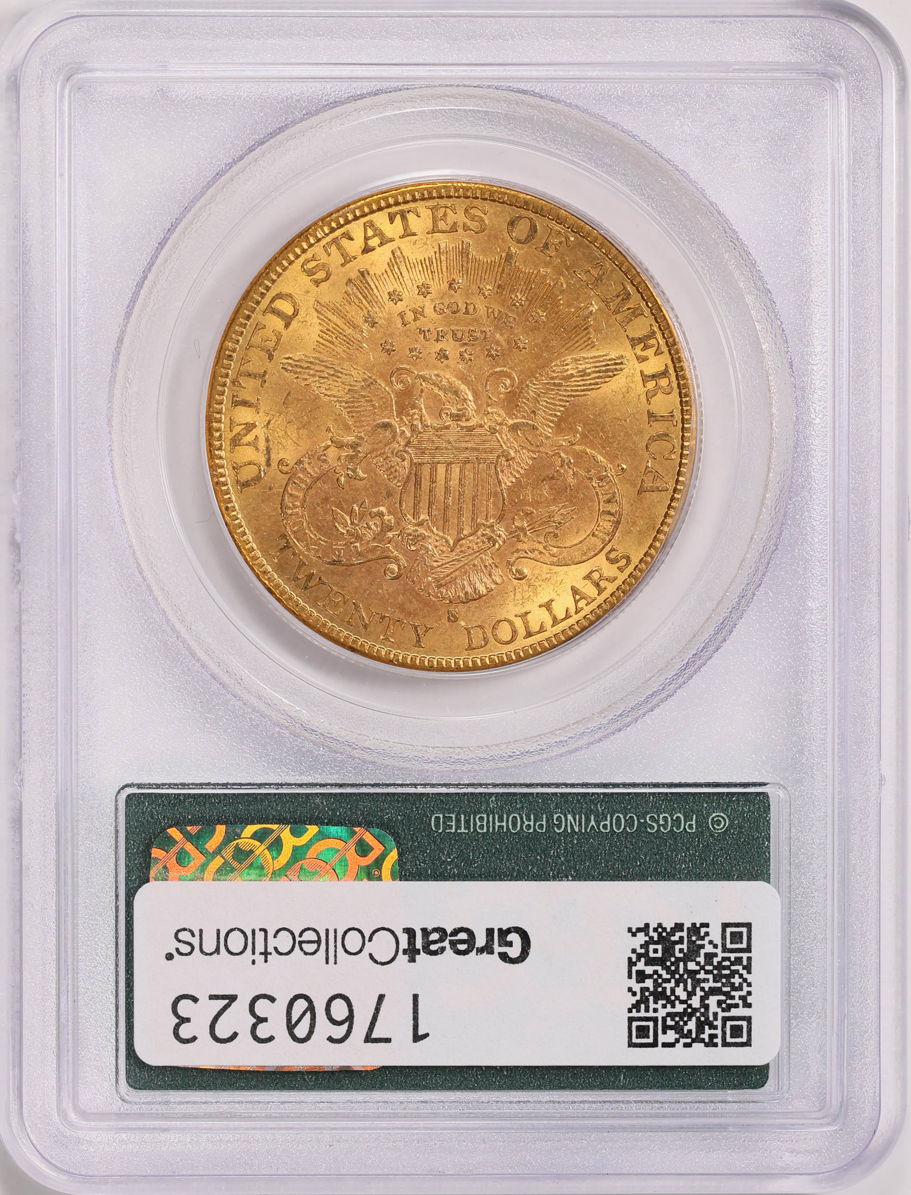 1888-S Liberty Gold Double Eagle PCGS AU-58 OGH (Item 1760323) | GreatCollections Coin Auctions