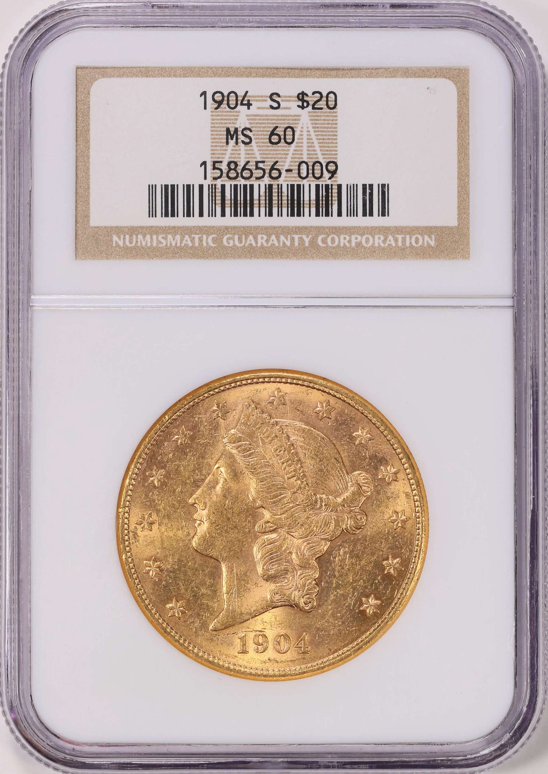 1904-S Liberty Gold Double Eagle NGC MS-60 (Item 1760364) | GreatCollections Coin Auctions