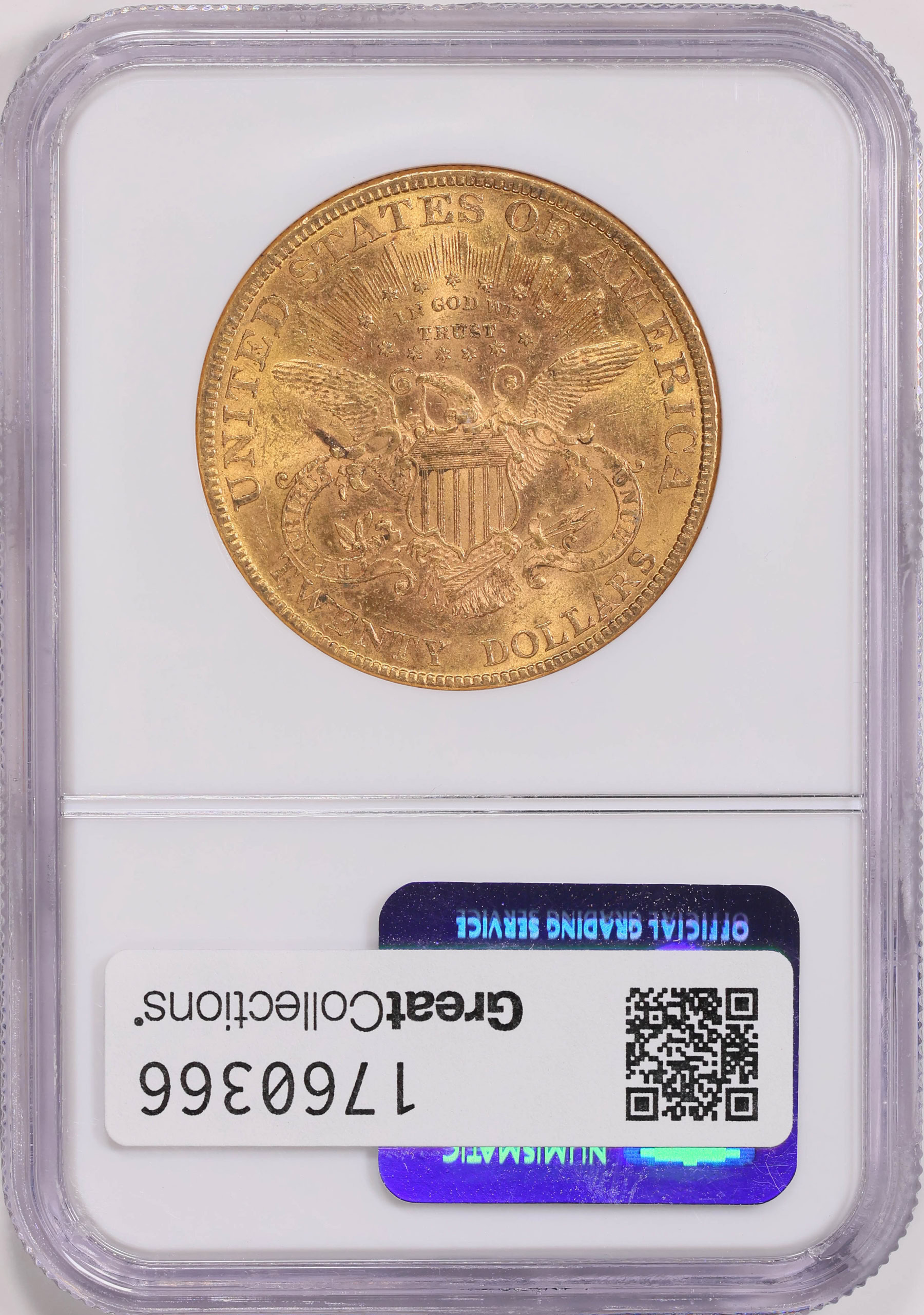 1888 Liberty Gold Double Eagle NGC AU-58 (Item 1760366) | GreatCollections Coin Auctions