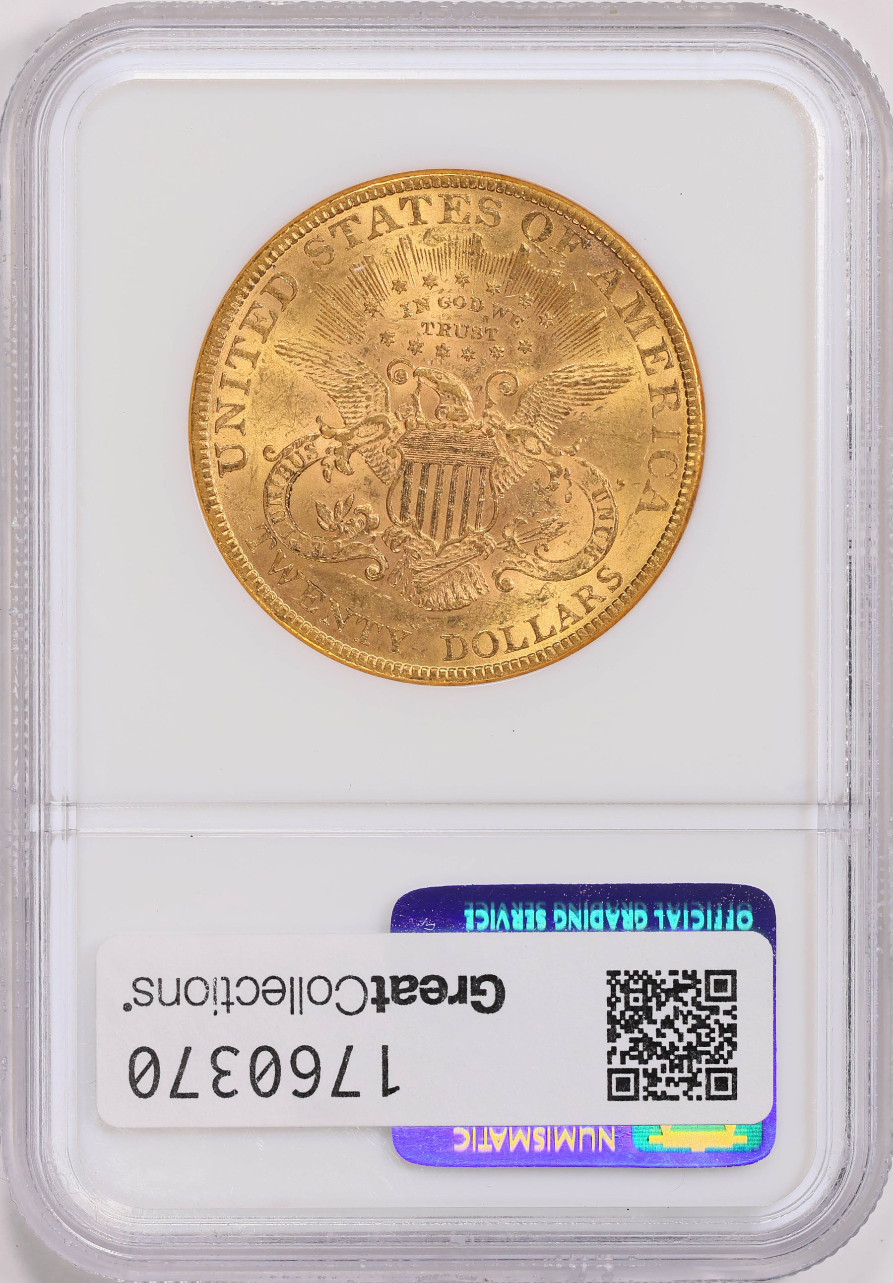 1890 Liberty Gold Double Eagle NGC AU-58 (Item 1760370) | GreatCollections Coin Auctions