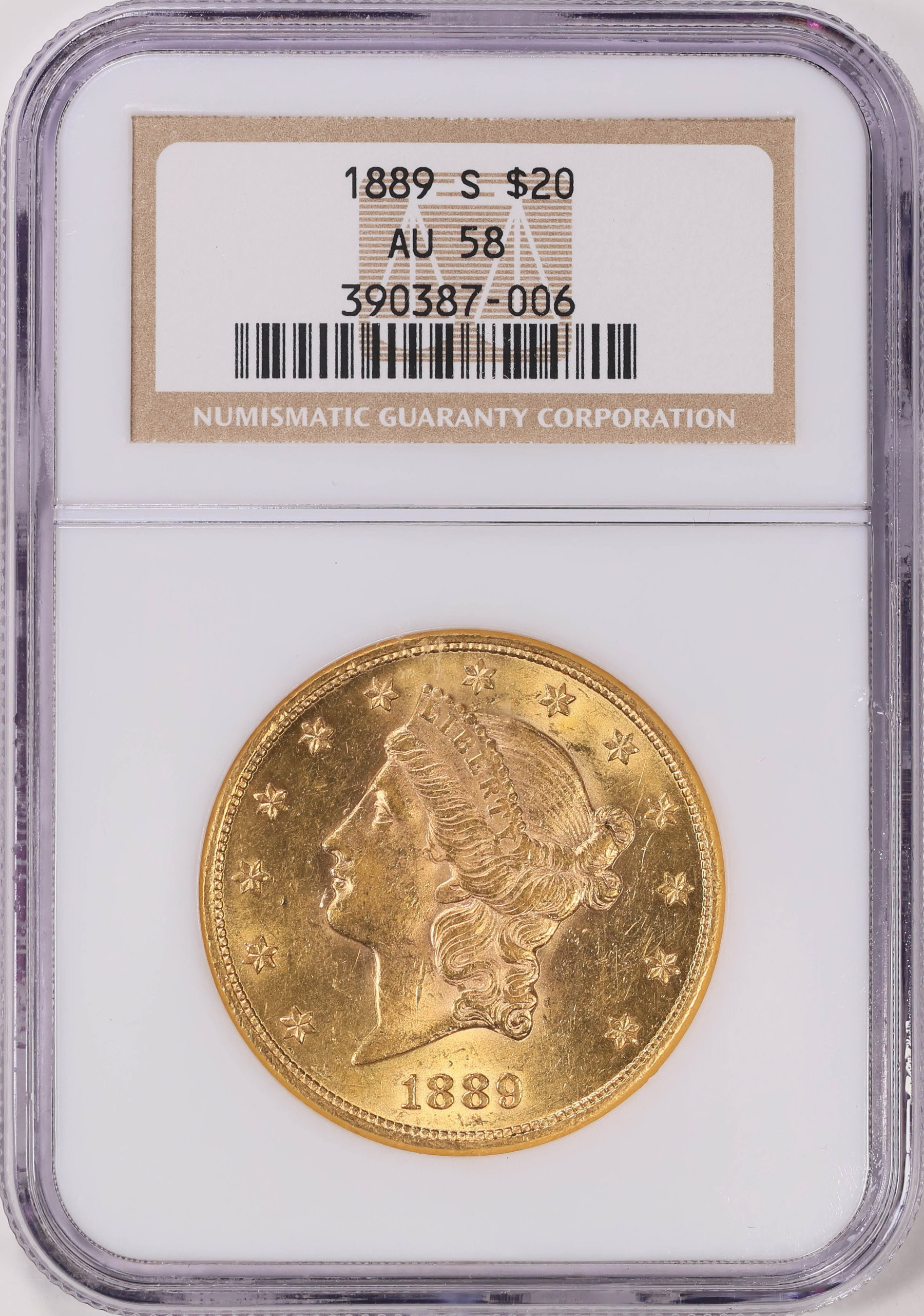 1889-S Liberty Gold Double Eagle NGC AU-58 (Item 1760374 ...