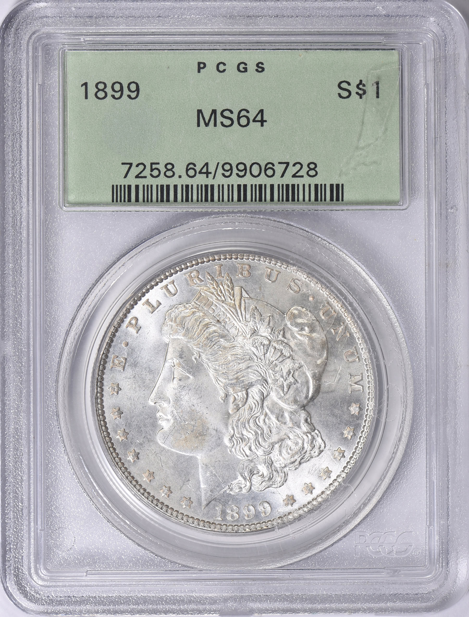 1899 Morgan Silver Dollar PCGS MS-64 OGH (Item 1760519 ...