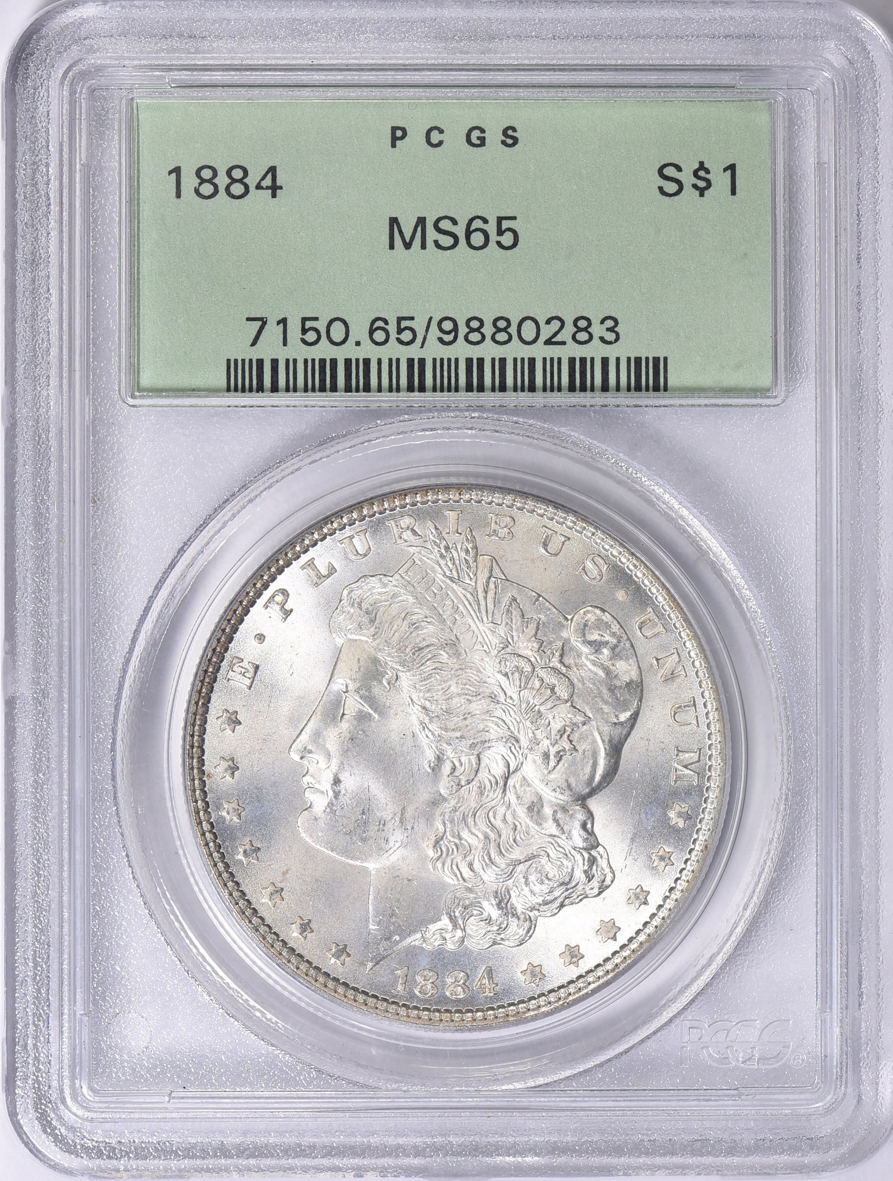 1884 Morgan Silver Dollar PCGS MS-65 OGH (Item 1760521) | GreatCollections Coin Auctions