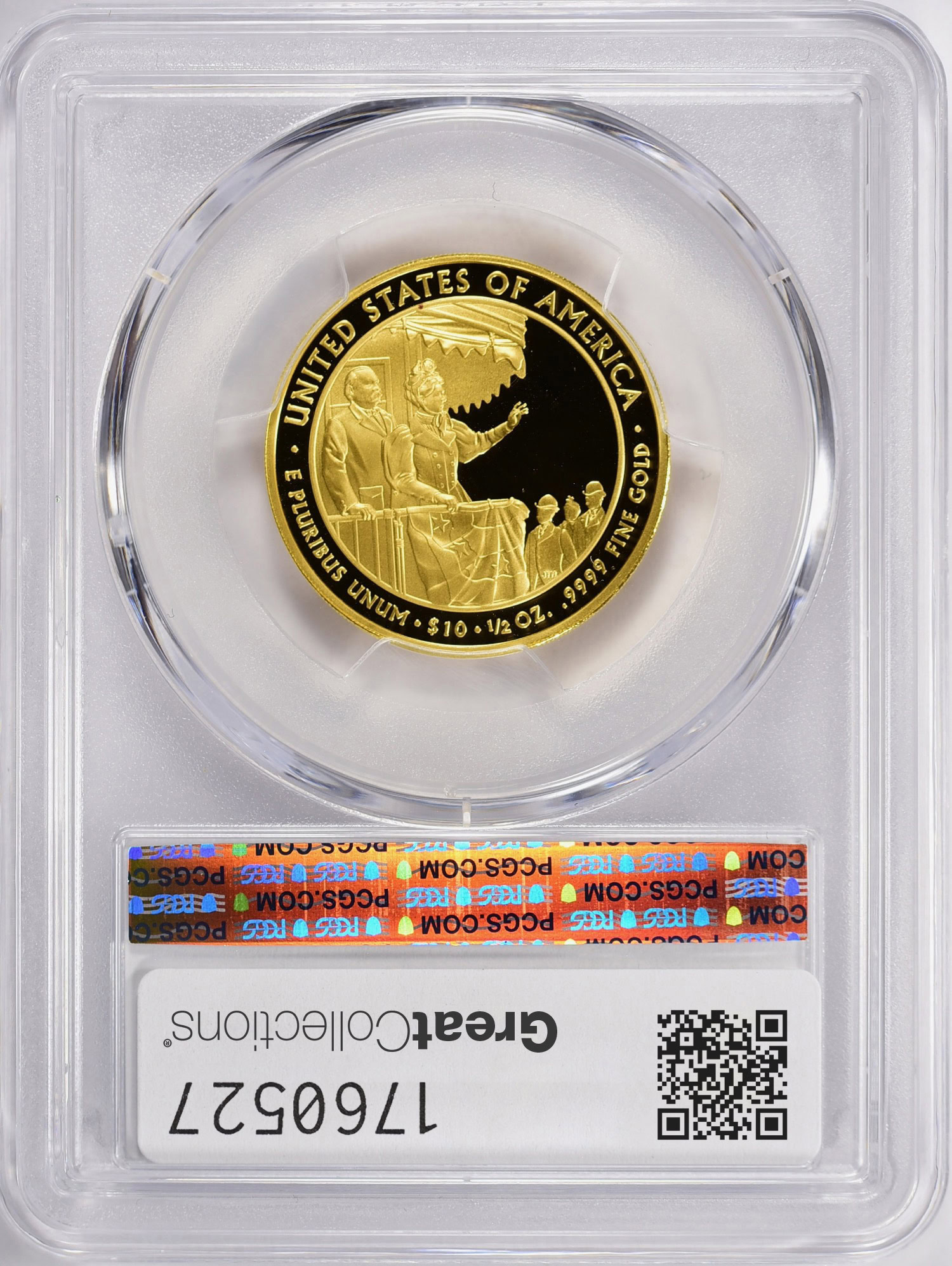 2012-W First Spouse $10 Gold Frances Cleveland 2nd Term PCGS Proof-70 ...