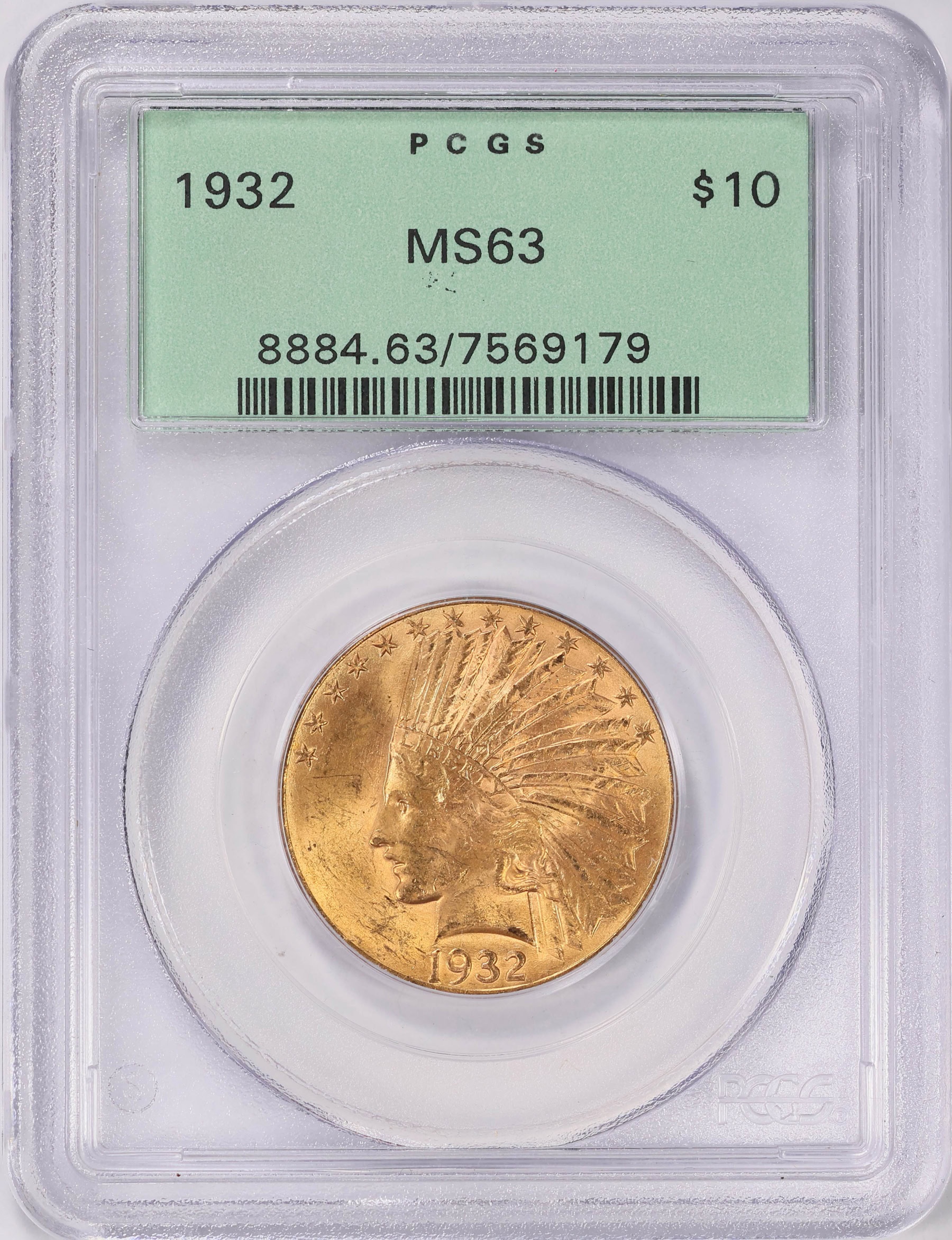1932 Indian Gold Eagle PCGS MS-63 OGH (Item 1760744) | GreatCollections ...