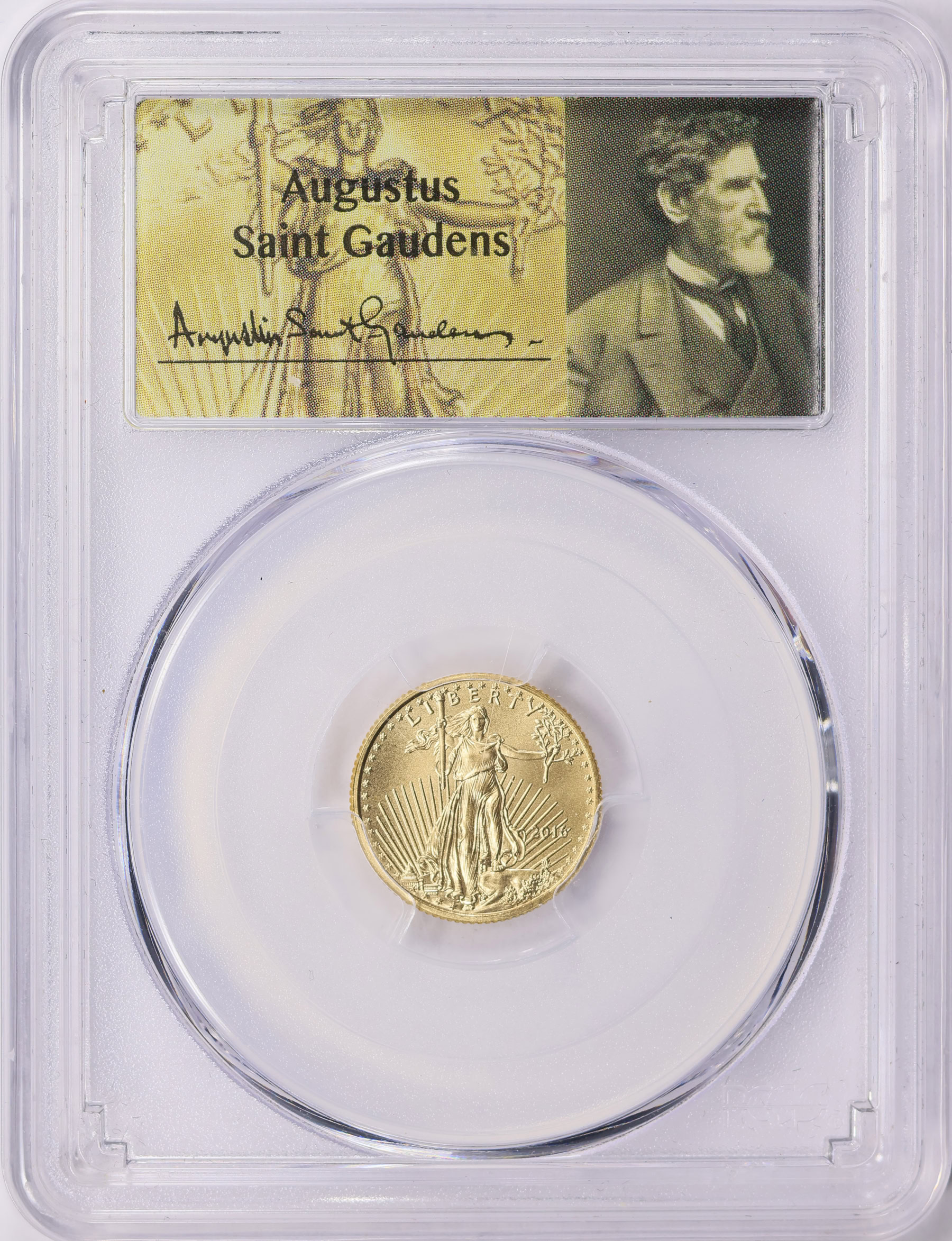 2016 $5 Tenth-Ounce Gold American Eagle 30th Anniversary First Strike PCGS MS-70 (Augustus Saint ...