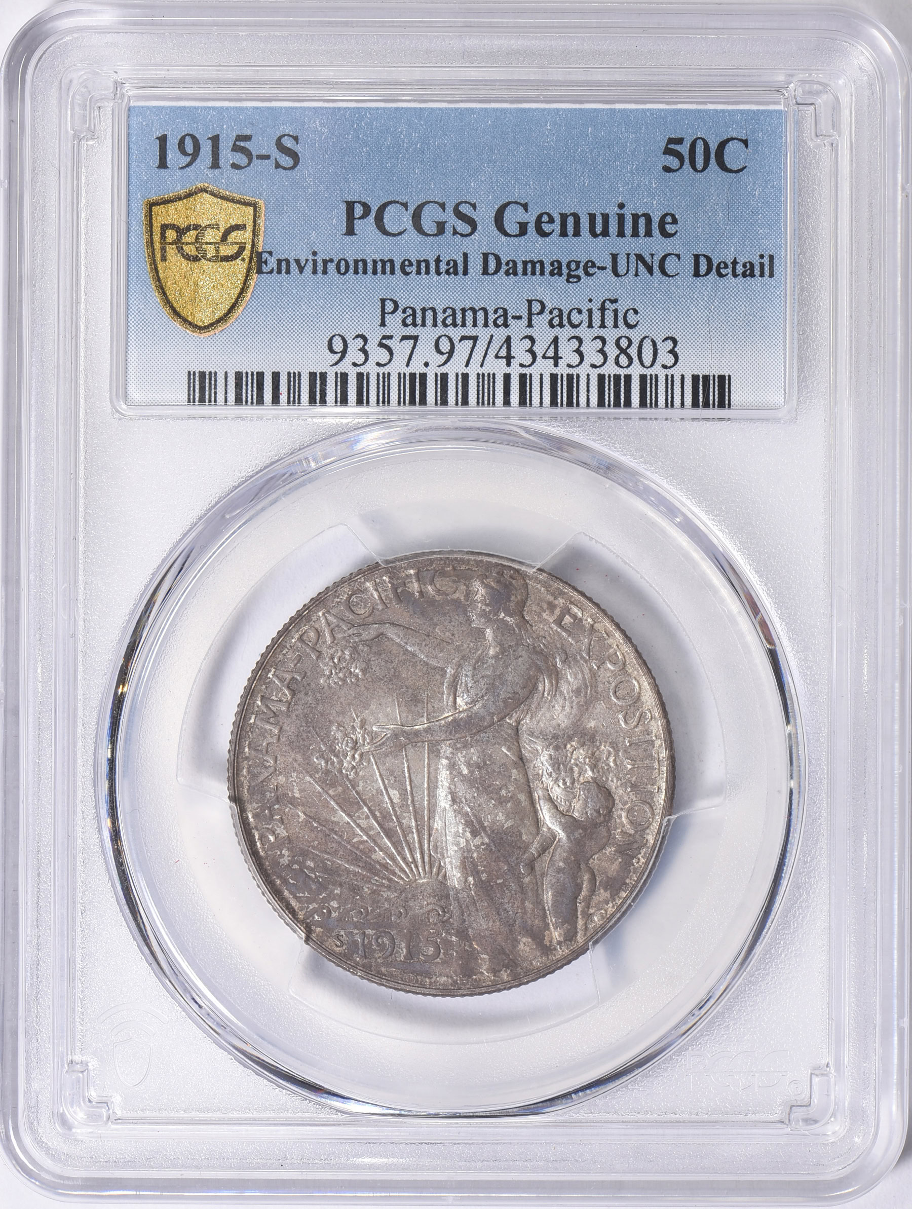 1915-S Panama-Pacific Exposition Half Dollar PCGS Genuine Unc Details (Item 1760798 ...
