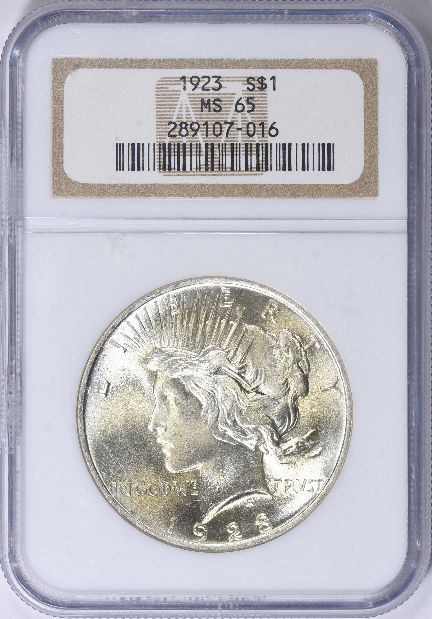 1923 Peace Silver Dollar NGC MS-65 (Item 1760803) | GreatCollections ...