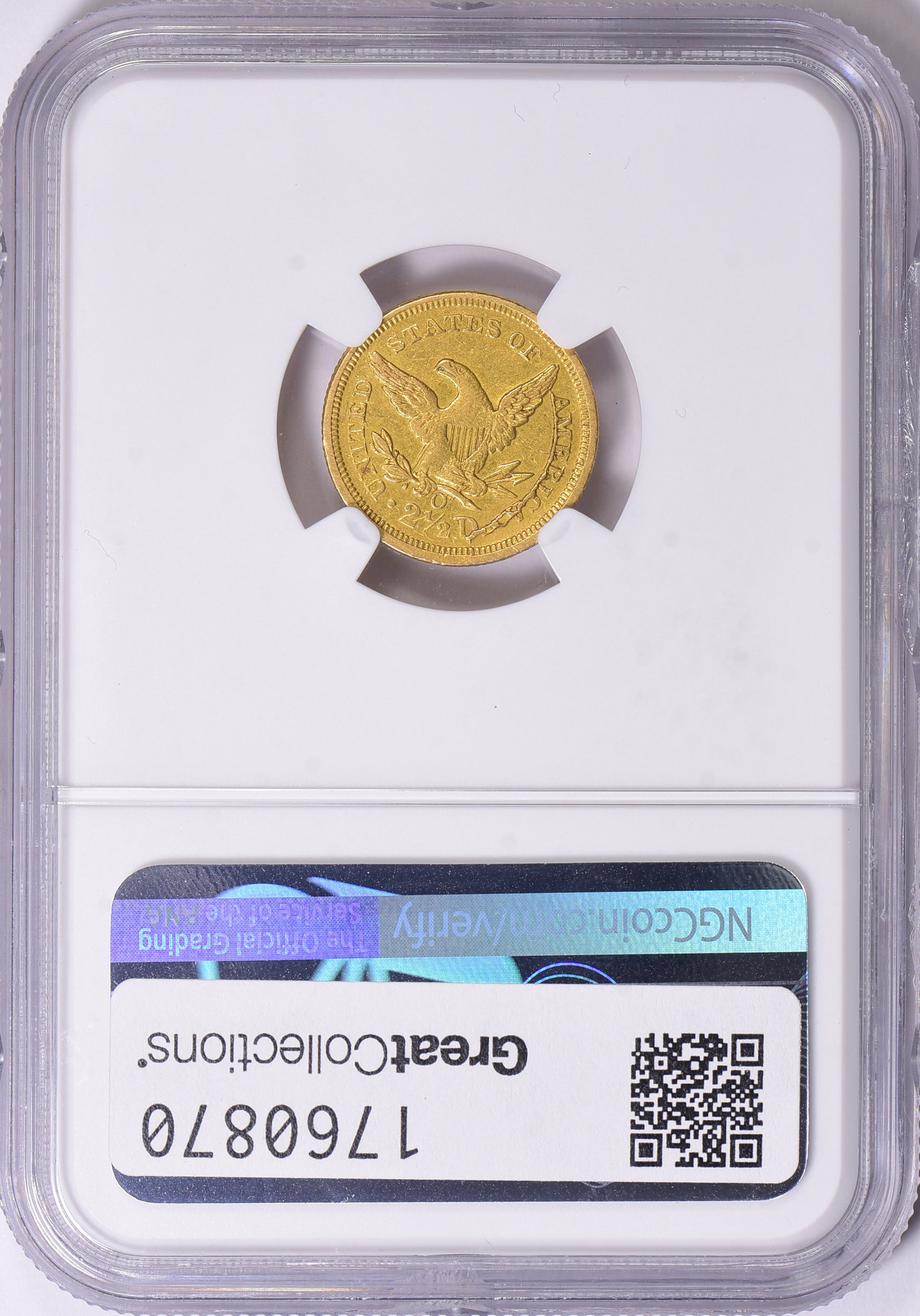 Mint Error 1847-O Liberty Gold Quarter Eagle Reverse Retained Die Break ...