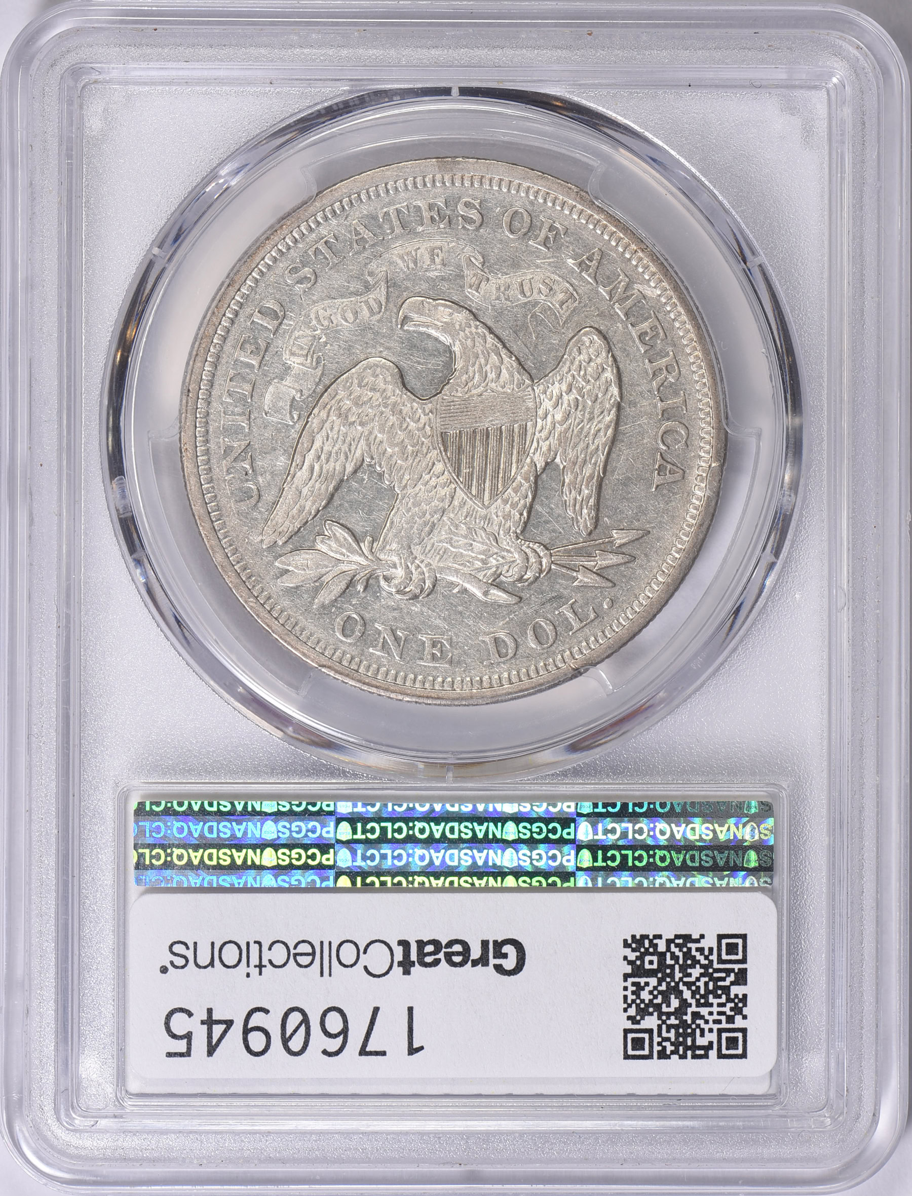 1871 Seated Liberty Silver Dollar PCGS XF-45 (Item 1760945) | GreatCollections Coin Auctions