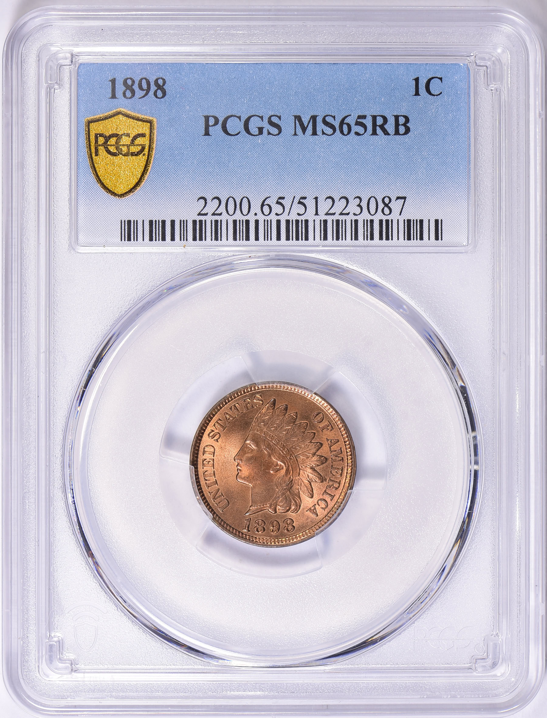 1898 Indian Cent PCGS MS-65 RB (Item 1761060) | GreatCollections Coin Auctions