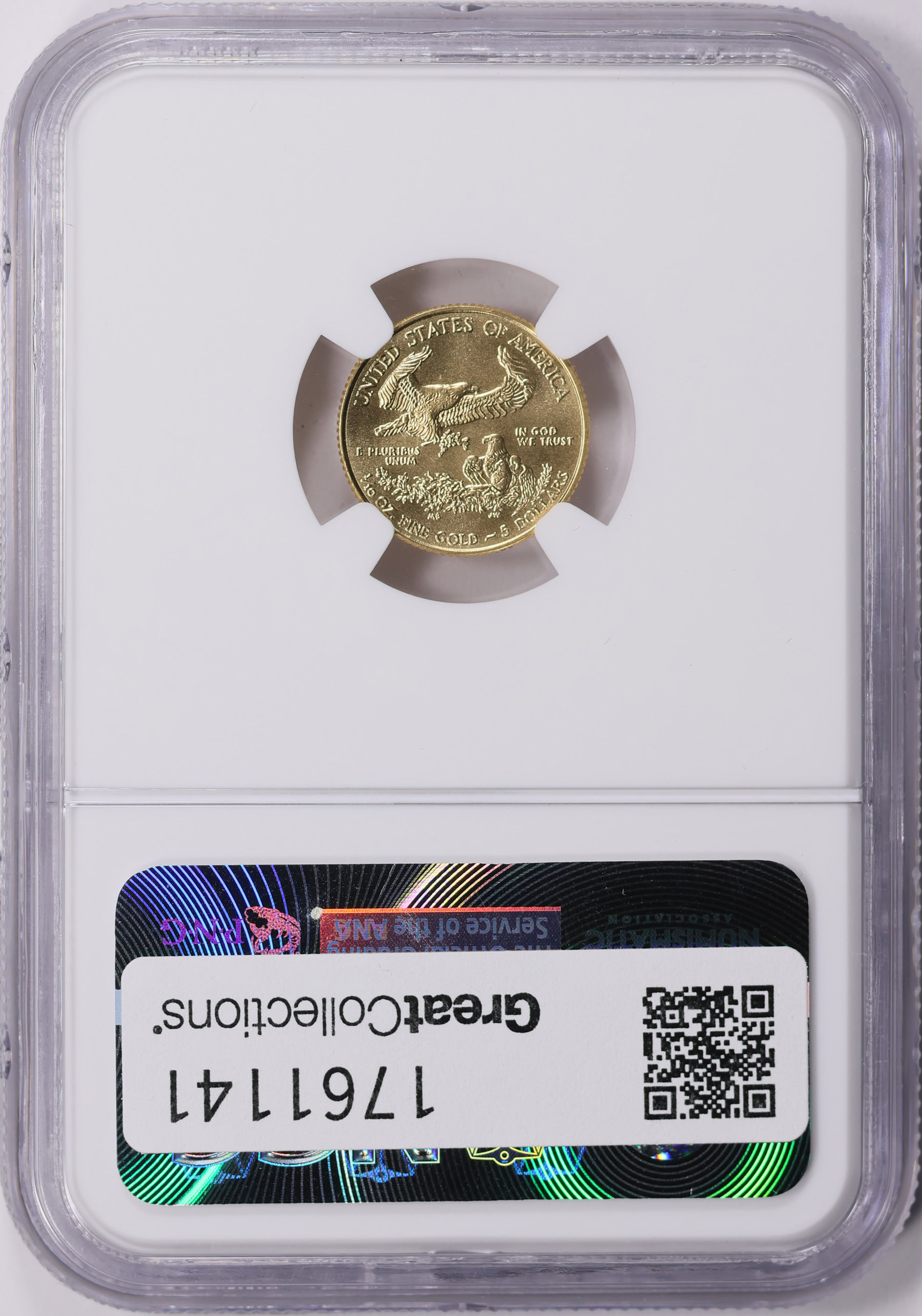 2016 $5 Tenth-Ounce Gold American Eagle 30th Anniversary NGC MS-70 (Eagle Label) (Item 1761141 ...