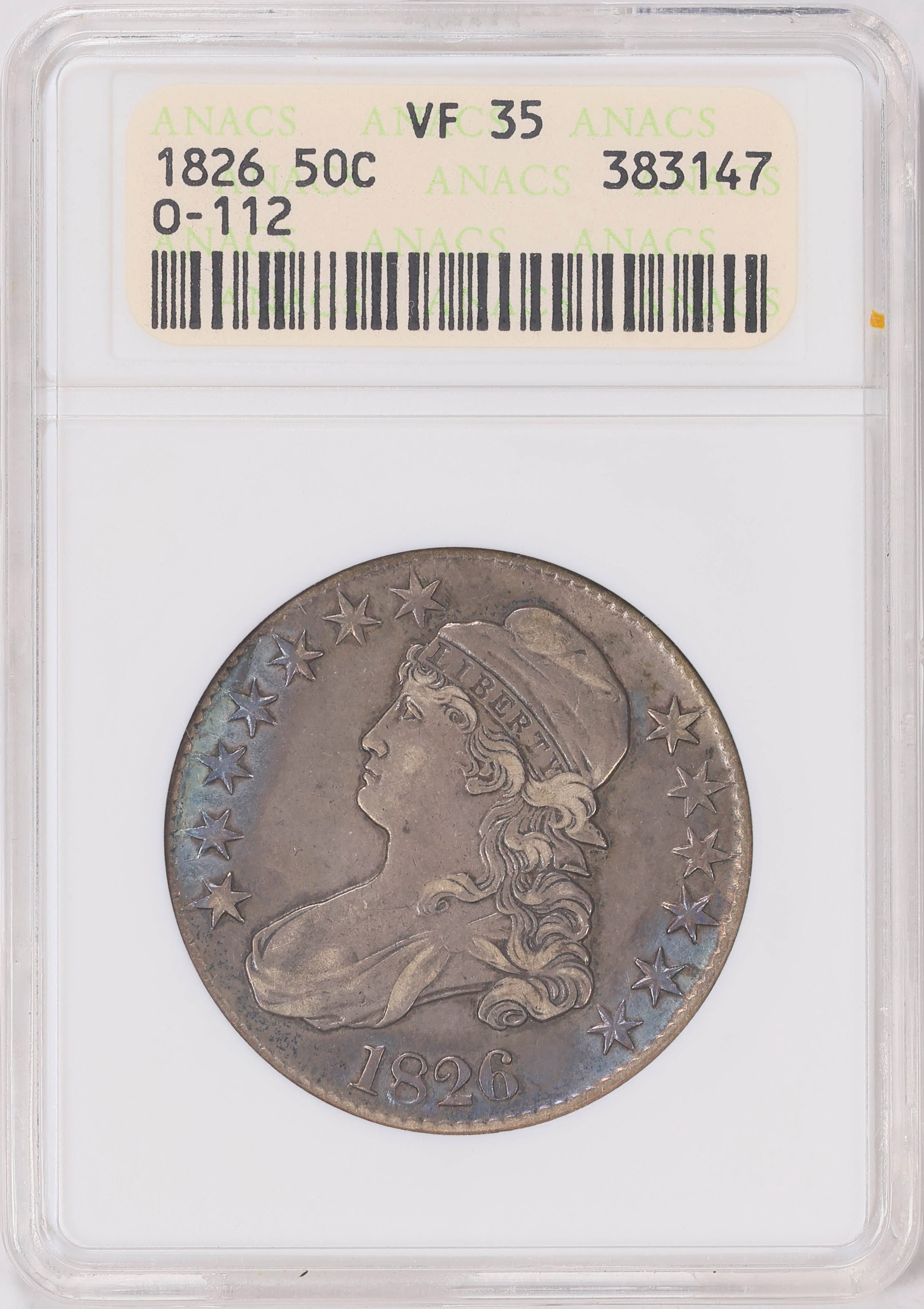 1826 Capped Bust Half Dollar Overton 112 ANACS VF-35 OH (Toned) (Item 1761174 ...