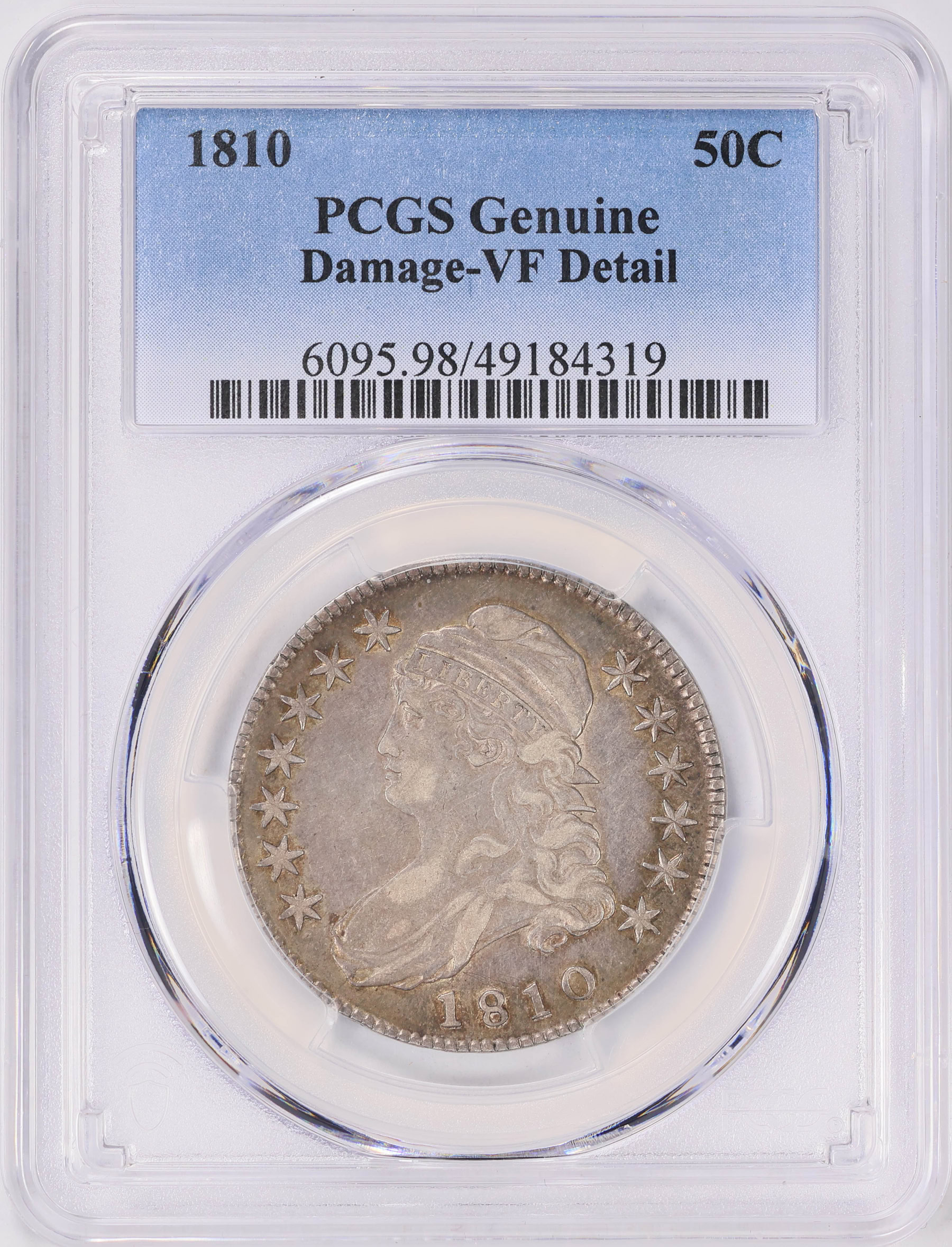 1810 Capped Bust Half Dollar PCGS Genuine VF Details (Item 1761189) | GreatCollections Coin Auctions