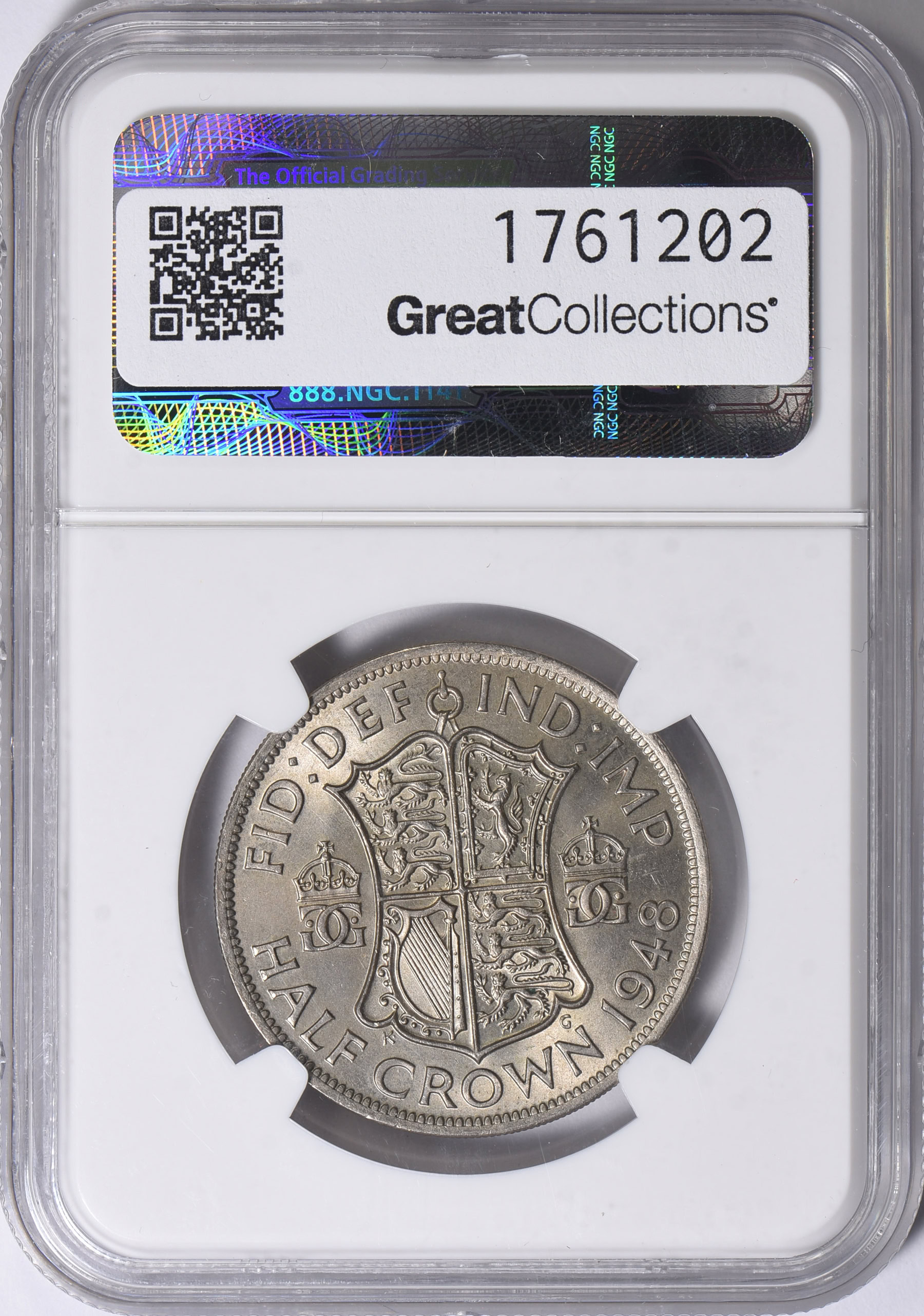 Great Britain 1948 1/2 Crown KM-866 NGC MS-63 (Item 1761202 ...