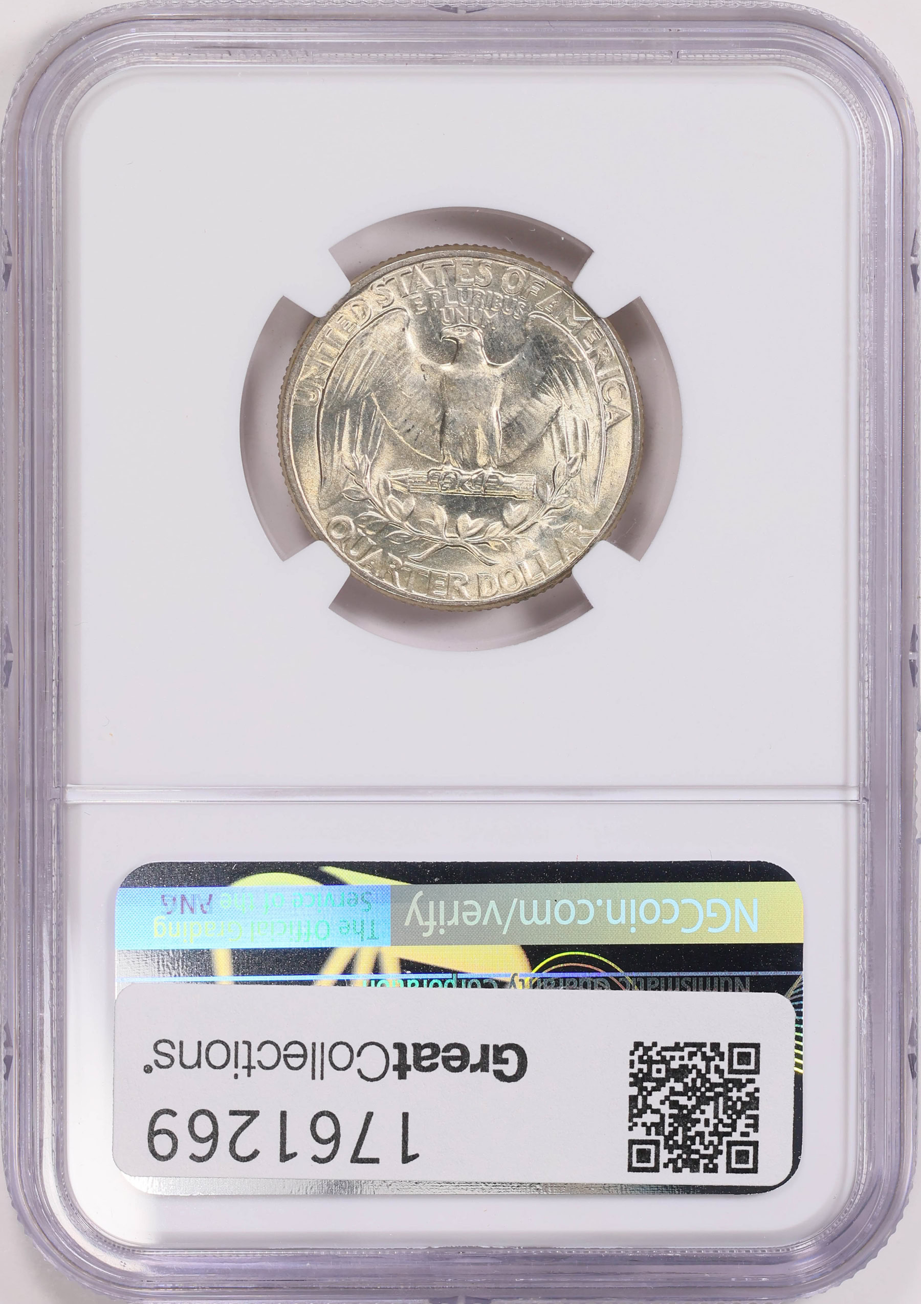1940 Washington Quarter NGC MS-65 (Item 1761269) | GreatCollections Coin Auctions