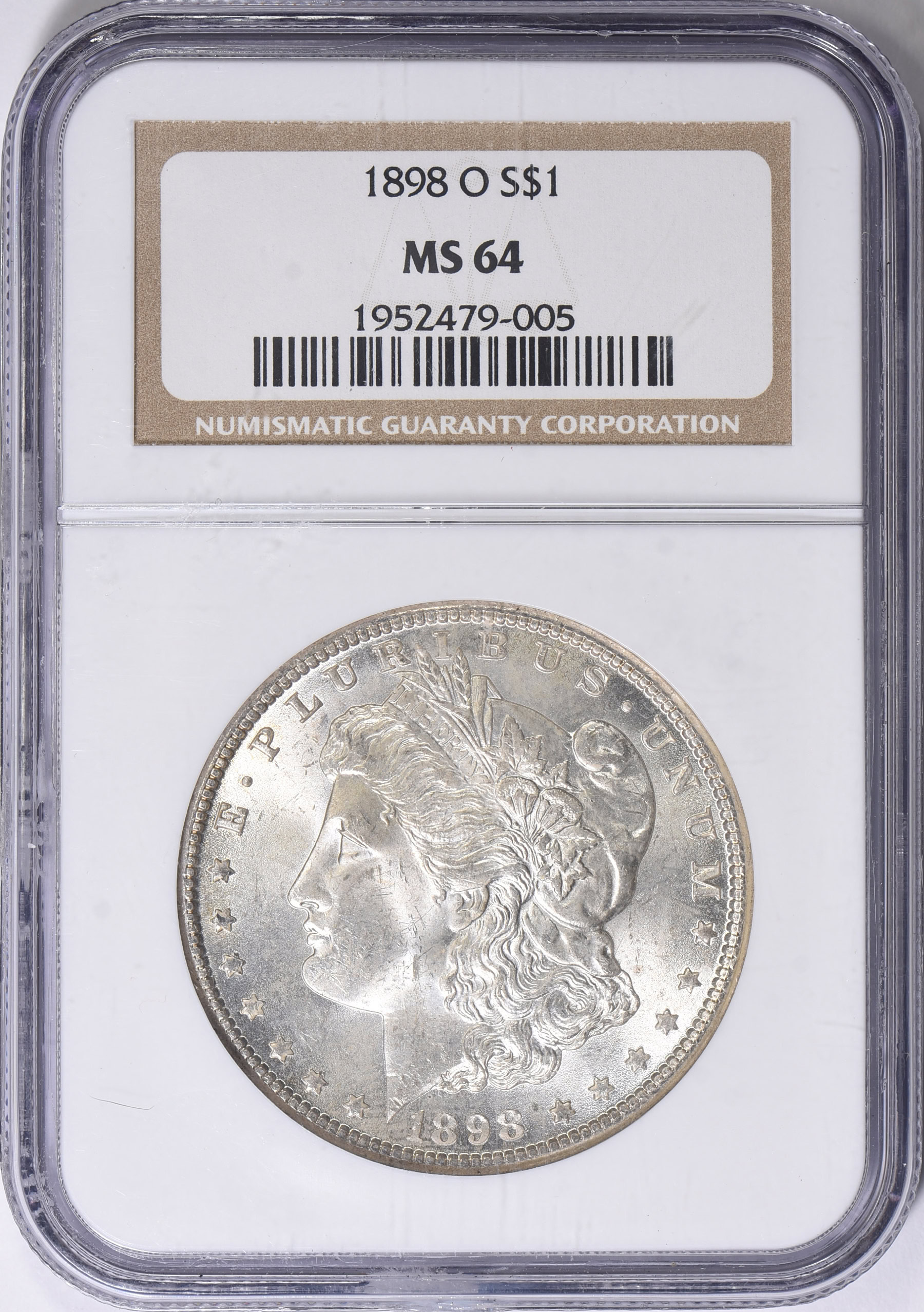 1898-O Morgan Silver Dollar NGC MS-64 (Item 1761414) | GreatCollections Coin Auctions