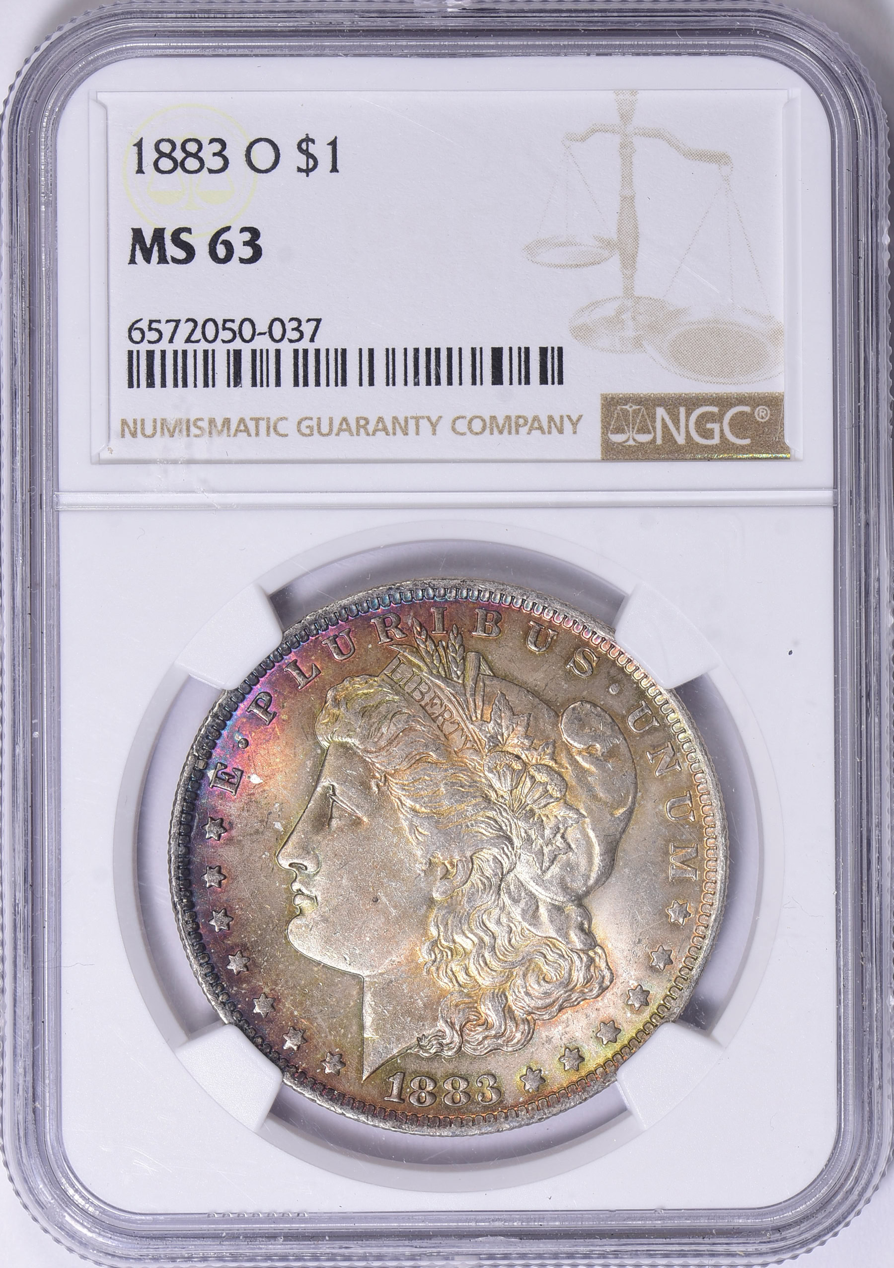 1883-O Morgan Silver Dollar NGC MS-63 (Toned) (Item 1761417) | GreatCollections Coin Auctions