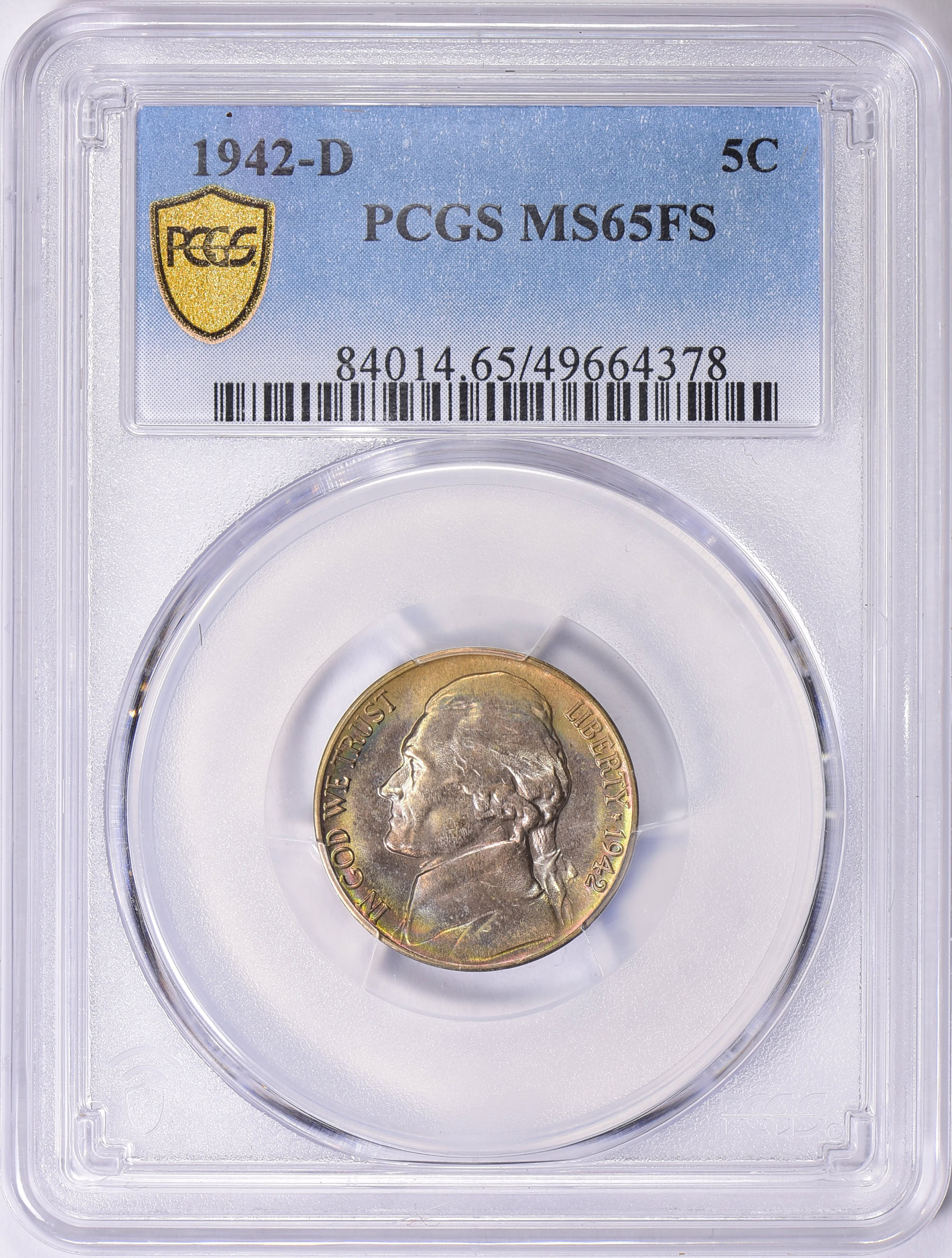 1942-D Jefferson Nickel Type 1 PCGS MS-65 FS (Toned) (Item 1761509 ...